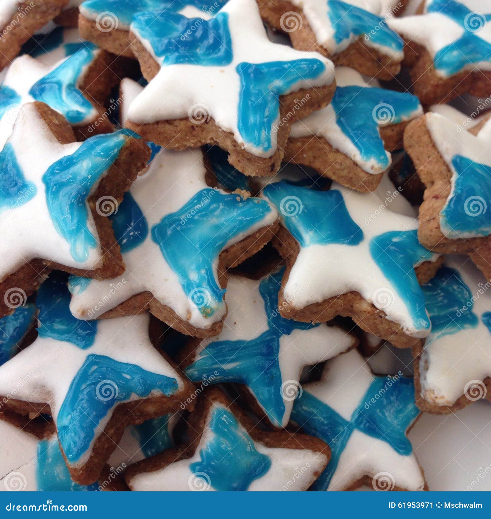 White Blue Stars stock image. Image of bakery, xmas, delicous - 61953971