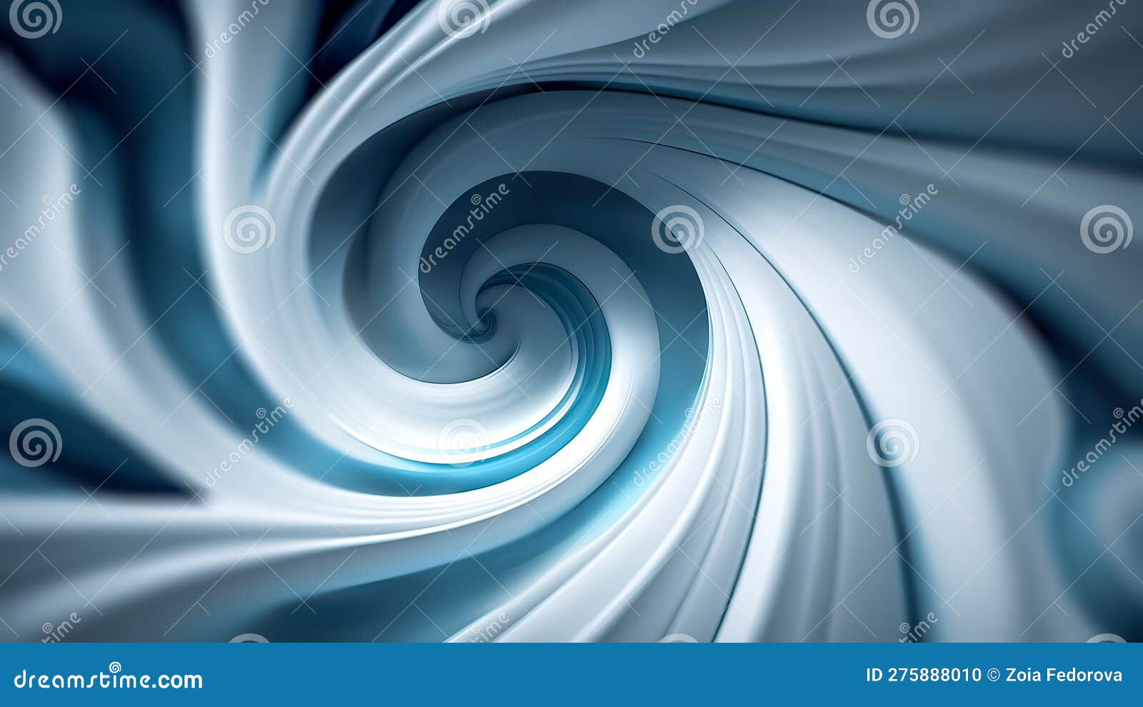 White and Blue Swirl 3D stock illustration. Illustration of spiral ...