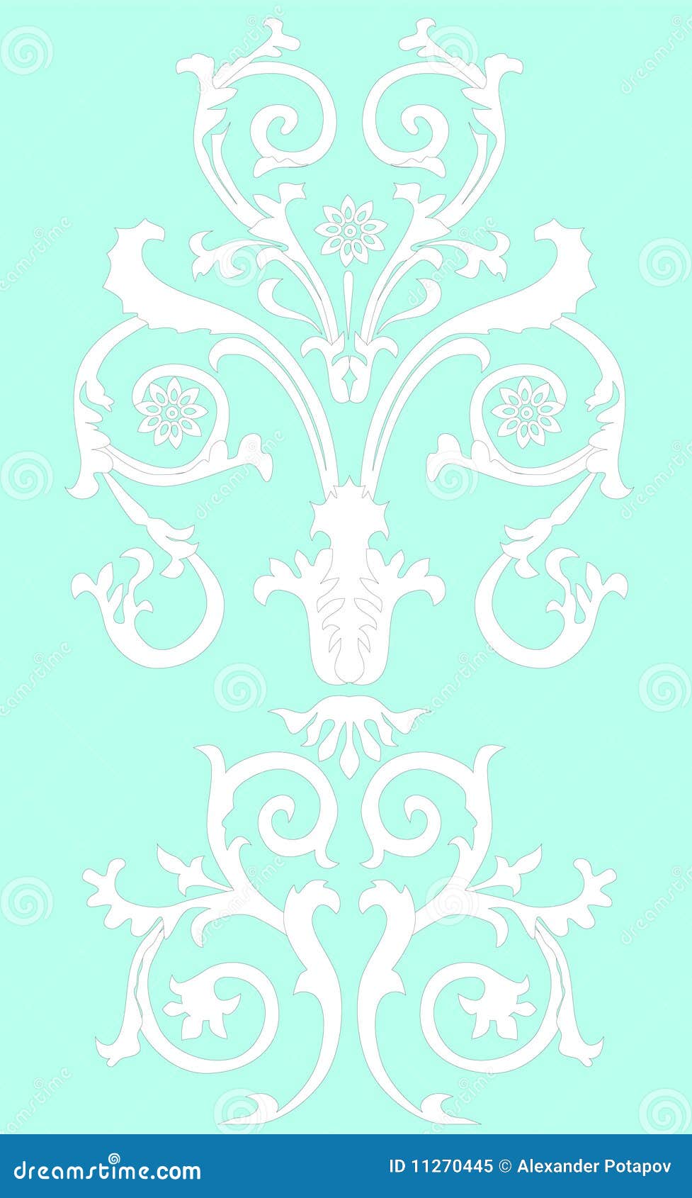 White on Blue Symmetric Pattern Stock Illustration - Illustration of ...