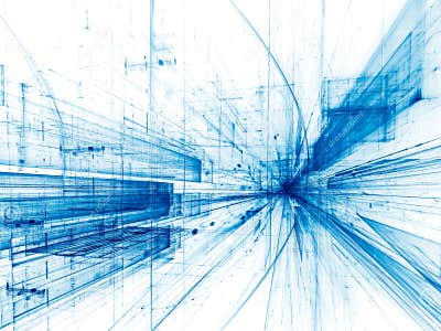 White and Blue Technology Background with Perspective - Digitall Stock ...