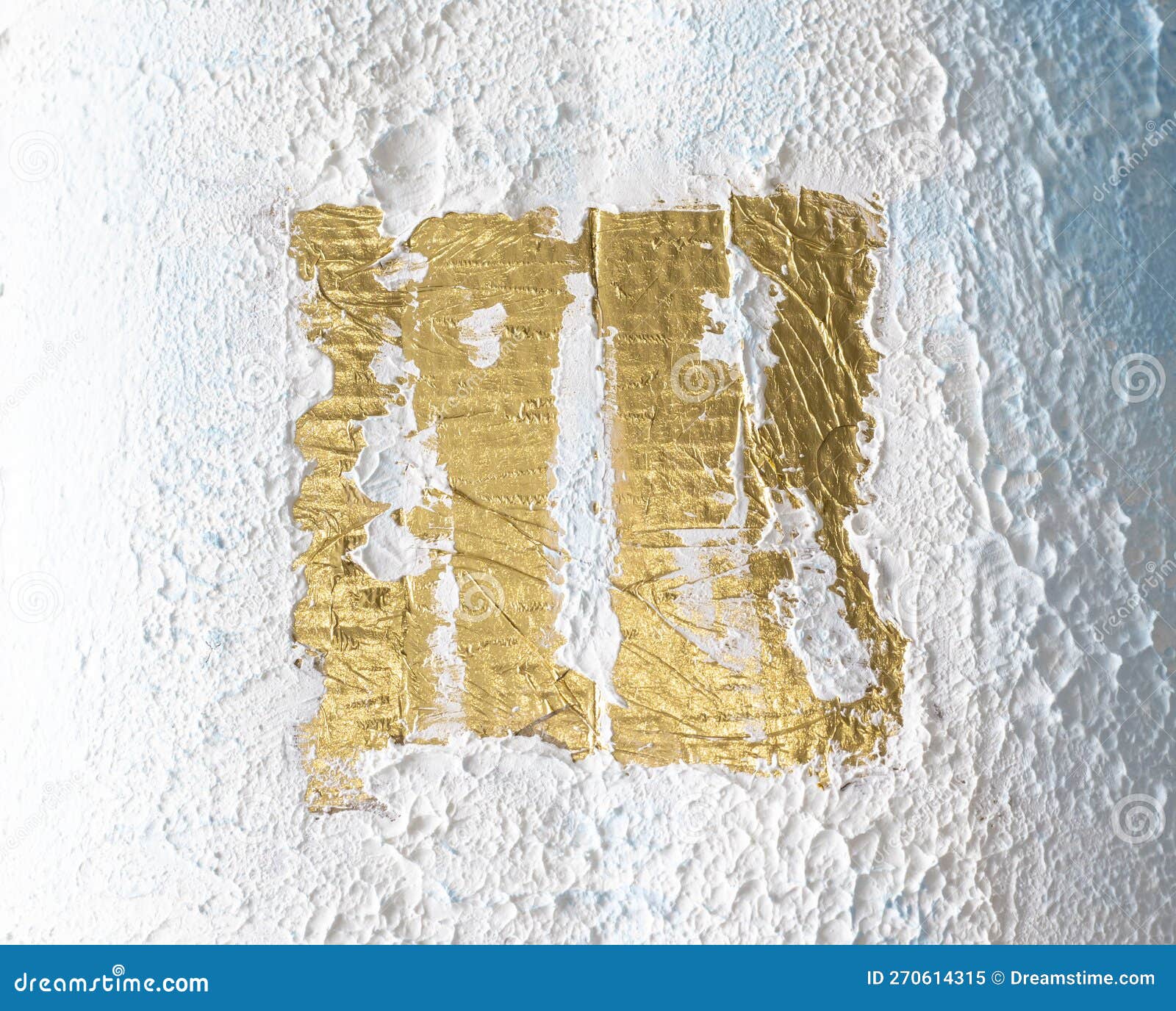 White Blue Textured Background with Gold Center. Copy Space Stock Image ...