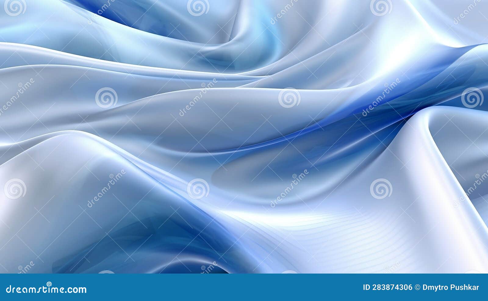 White and Blue Transparent Fabric Abstract Background. Ai Generative ...