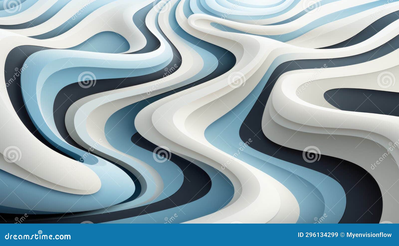 A White and Blue Wavy Lines Background Stock Illustration ...