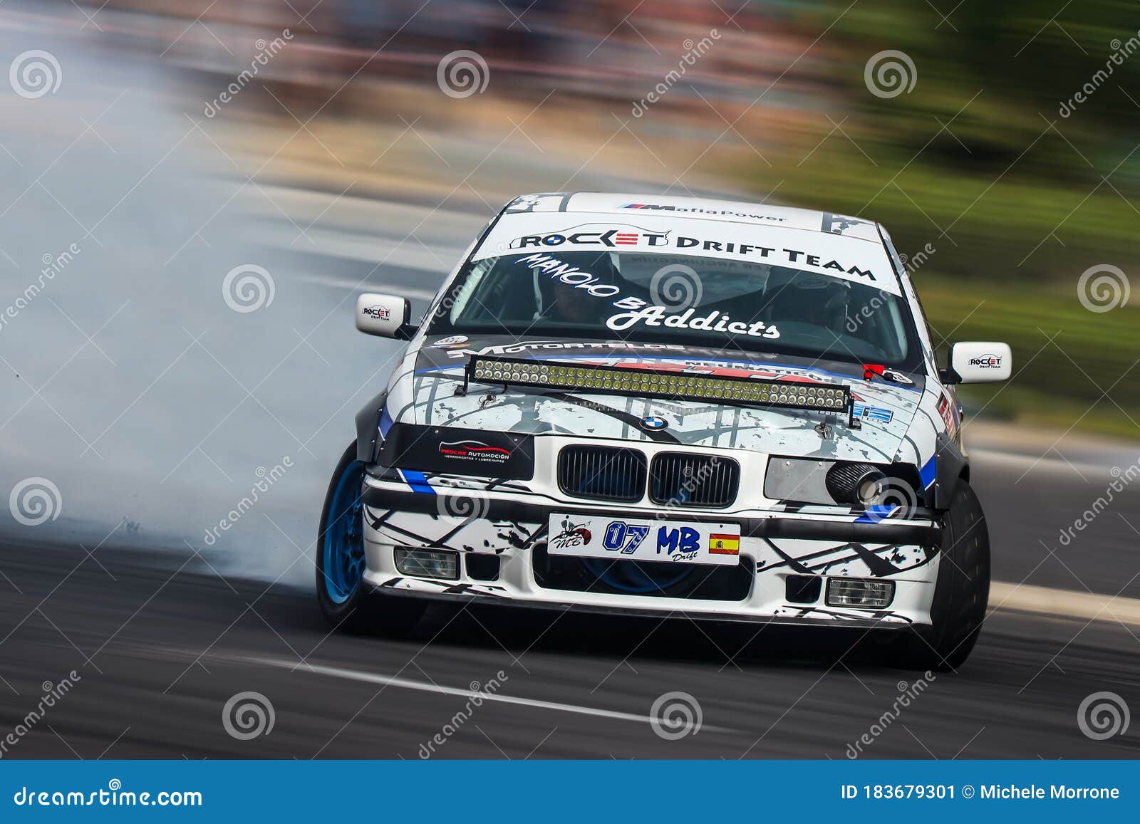 White BMW E36 in a Speed Performance Editorial Photo - Image of road ...