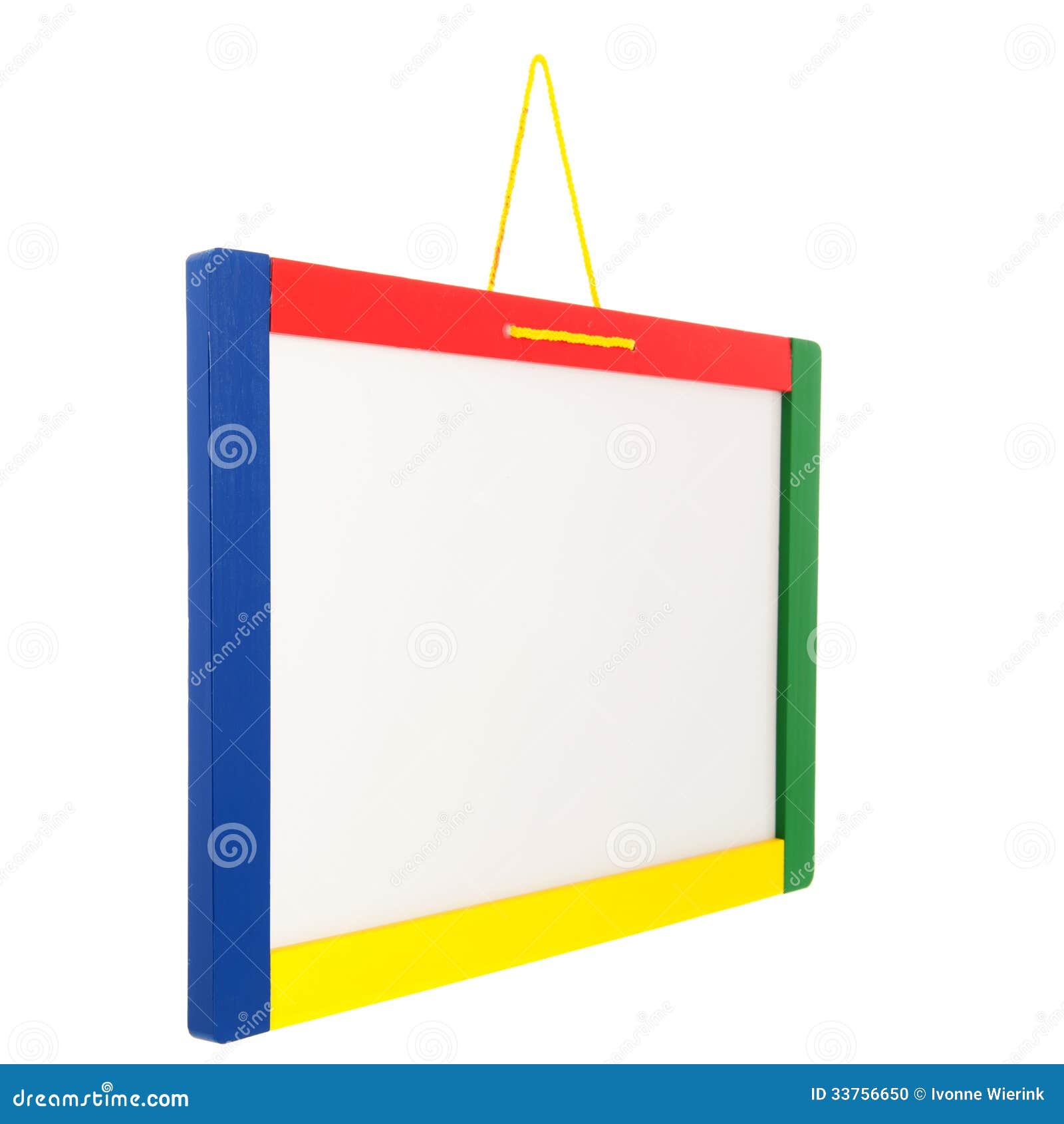 White Board with Colorful Border Stock Photo - Image of green, rope ...