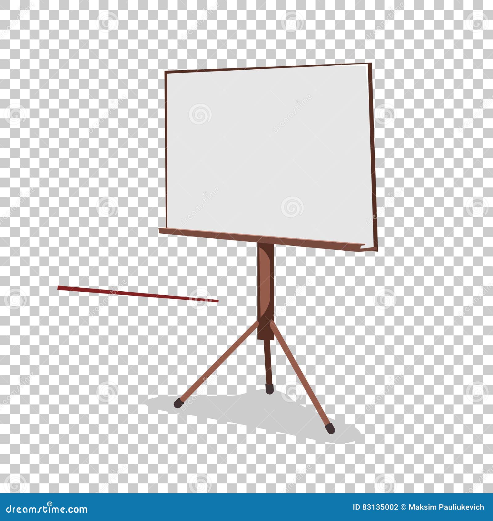 White Board for Presentation in an Office and Pointer Stock Vector ...