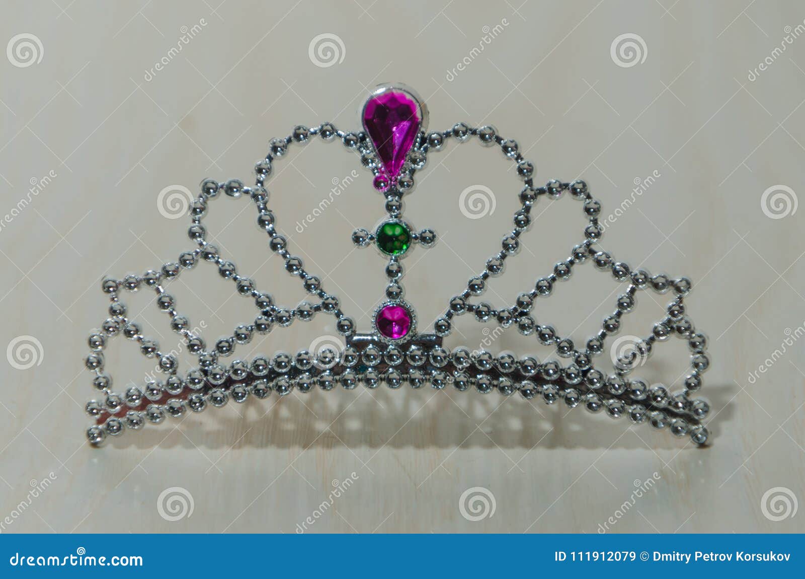The Toy Plastic Tiara on a White Board Stock Image - Image of jewelry ...