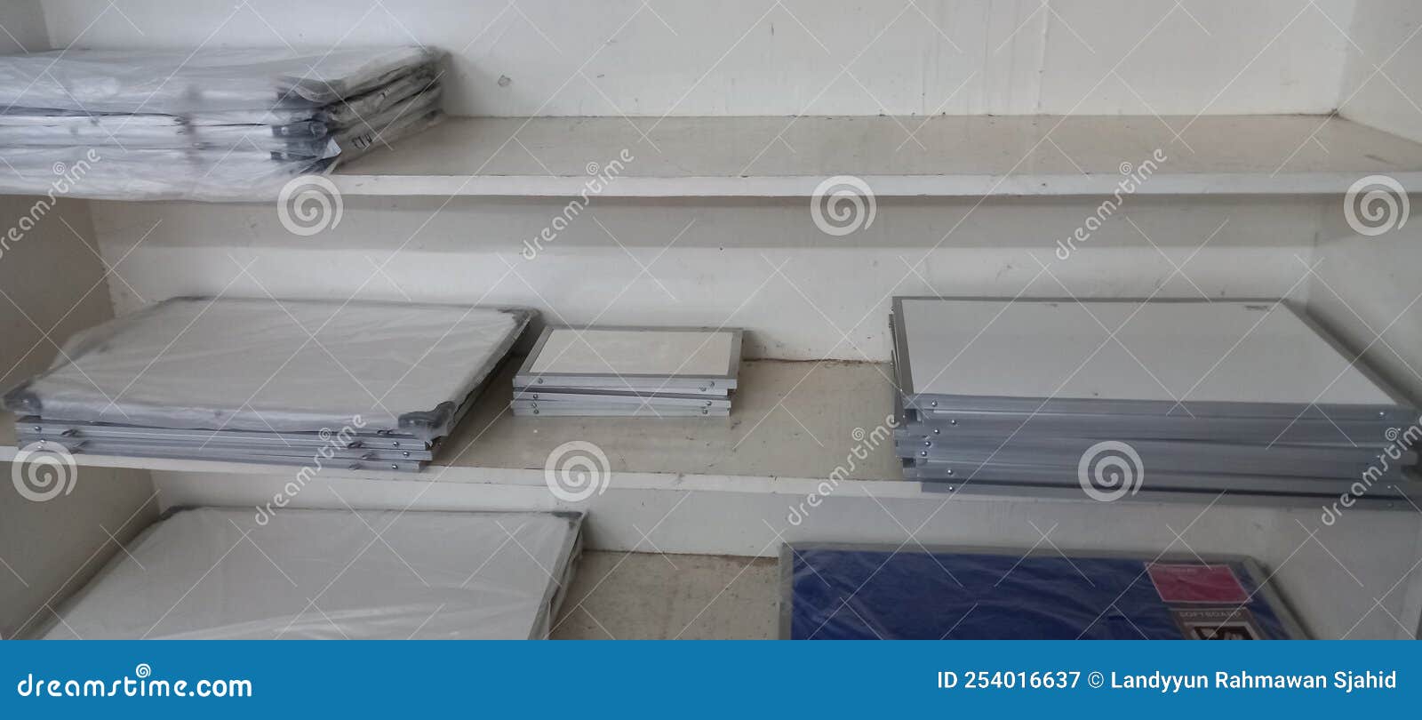 White Boards Display in a Bookstore Stock Image - Image of display ...