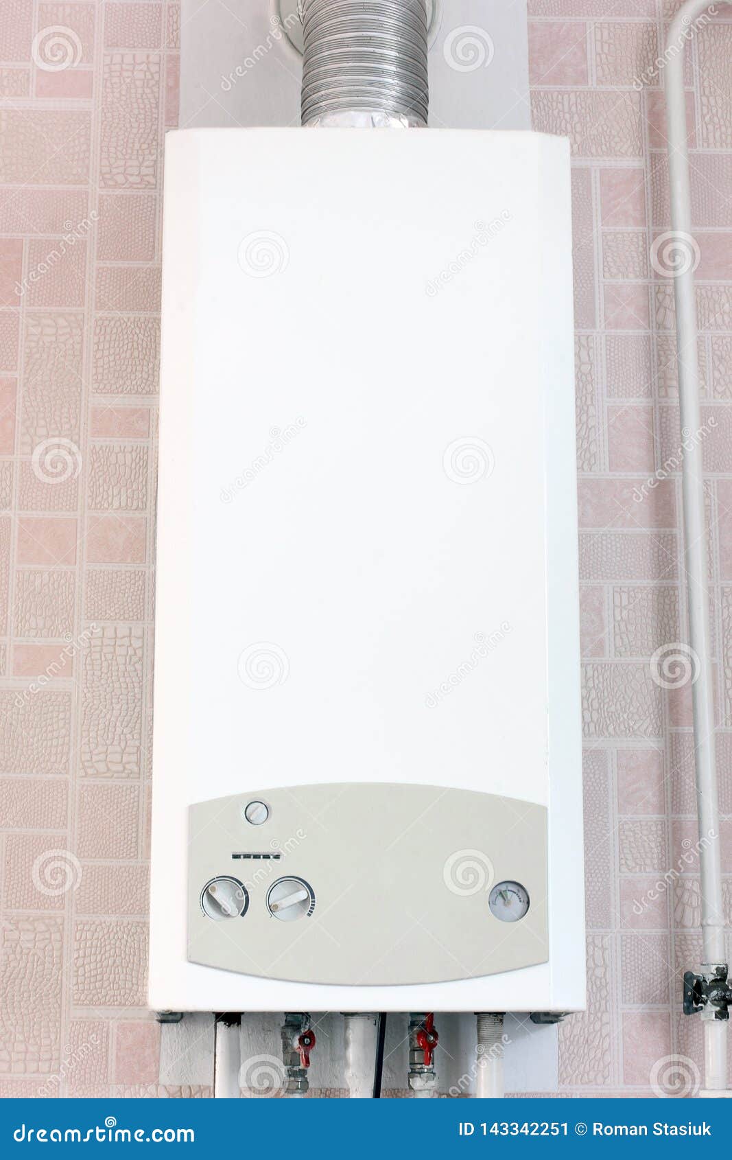 White boiler in the house stock image. Image of closeup - 143342251