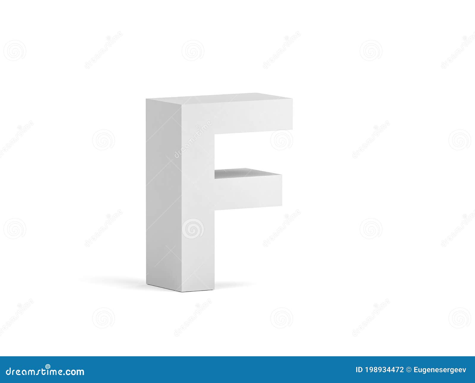 White Bold Letter F Isolated on White Background Stock Illustration ...