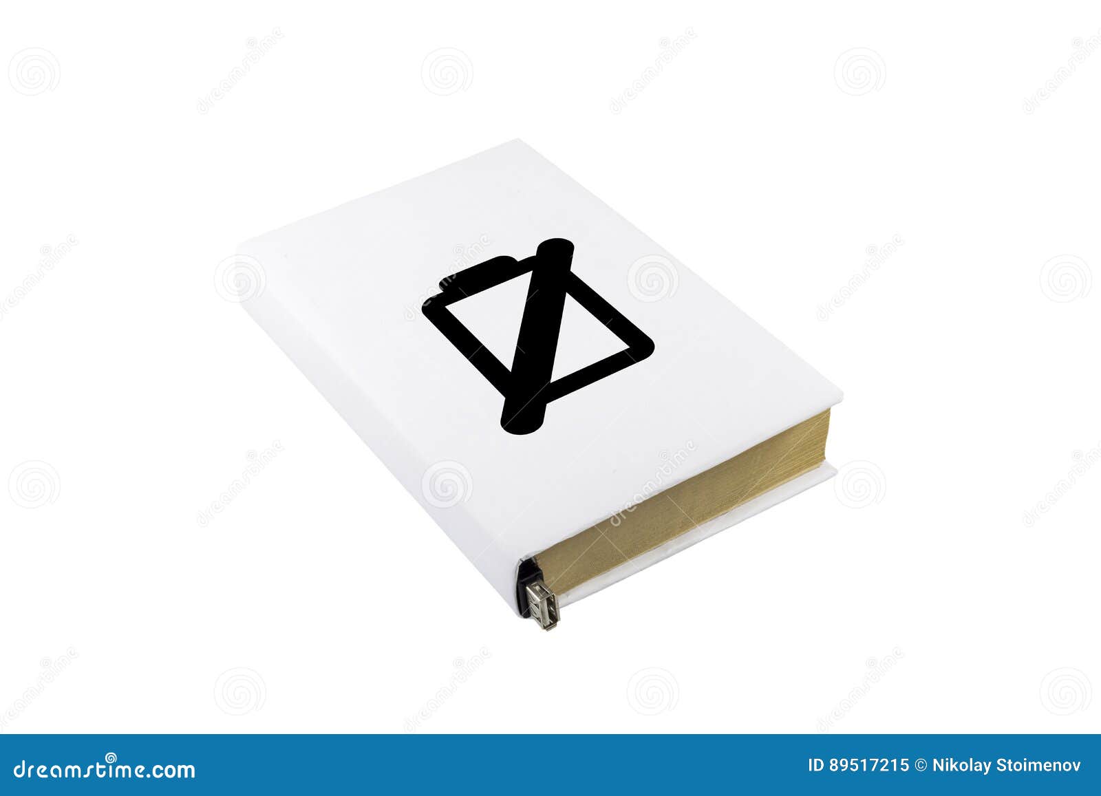 White Book Cover and Battery Symbol Stock Image - Image of modern ...