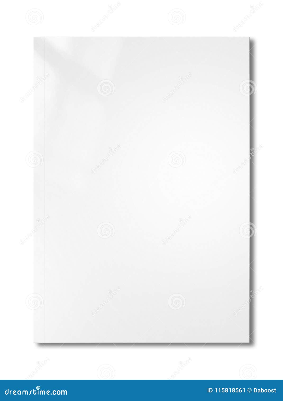 White Booklet Cover Template Stock Image - Image of brochure ...