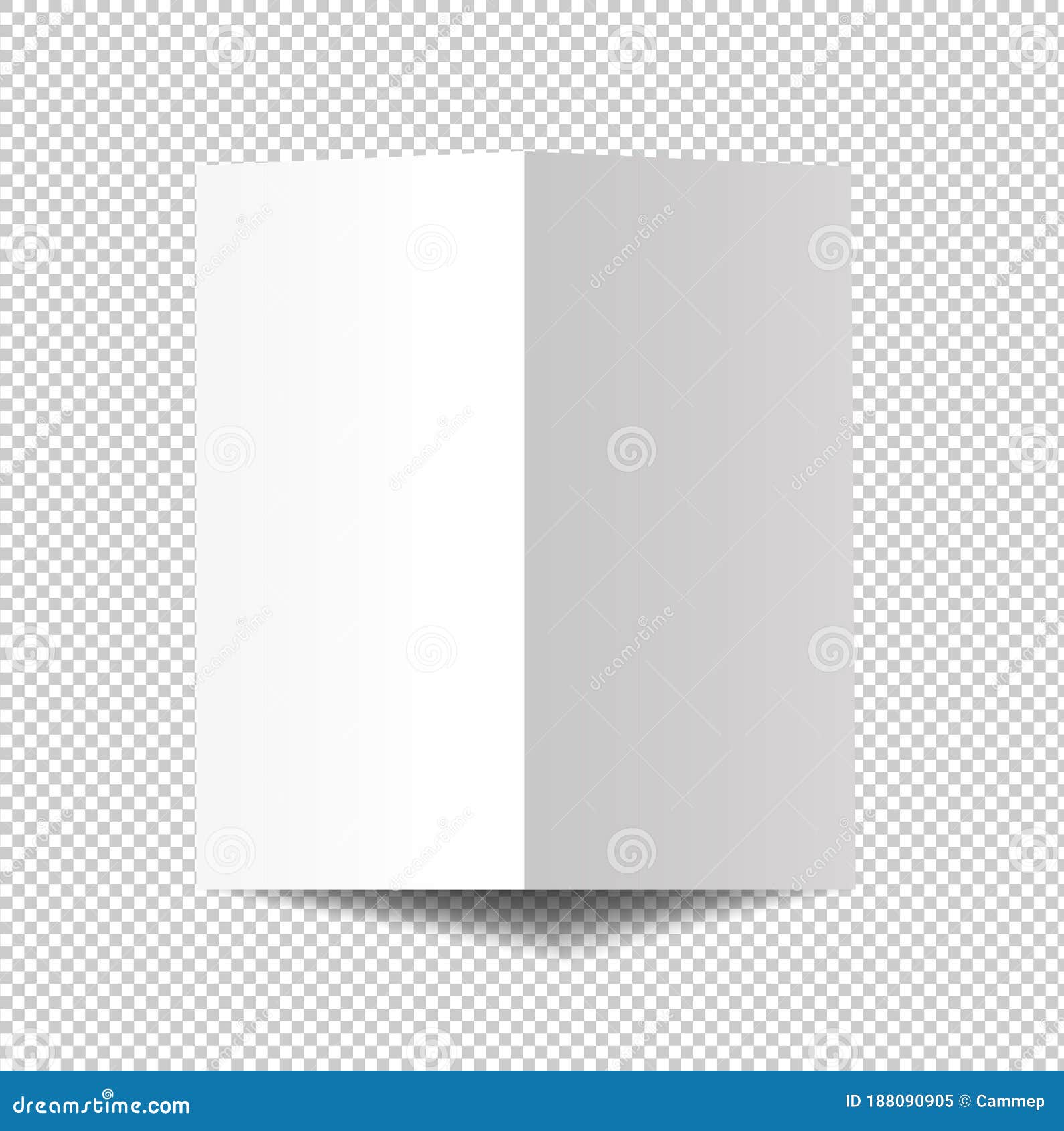 White Booklet Mockup Isolated Transparent Background Cartoon Vector ...