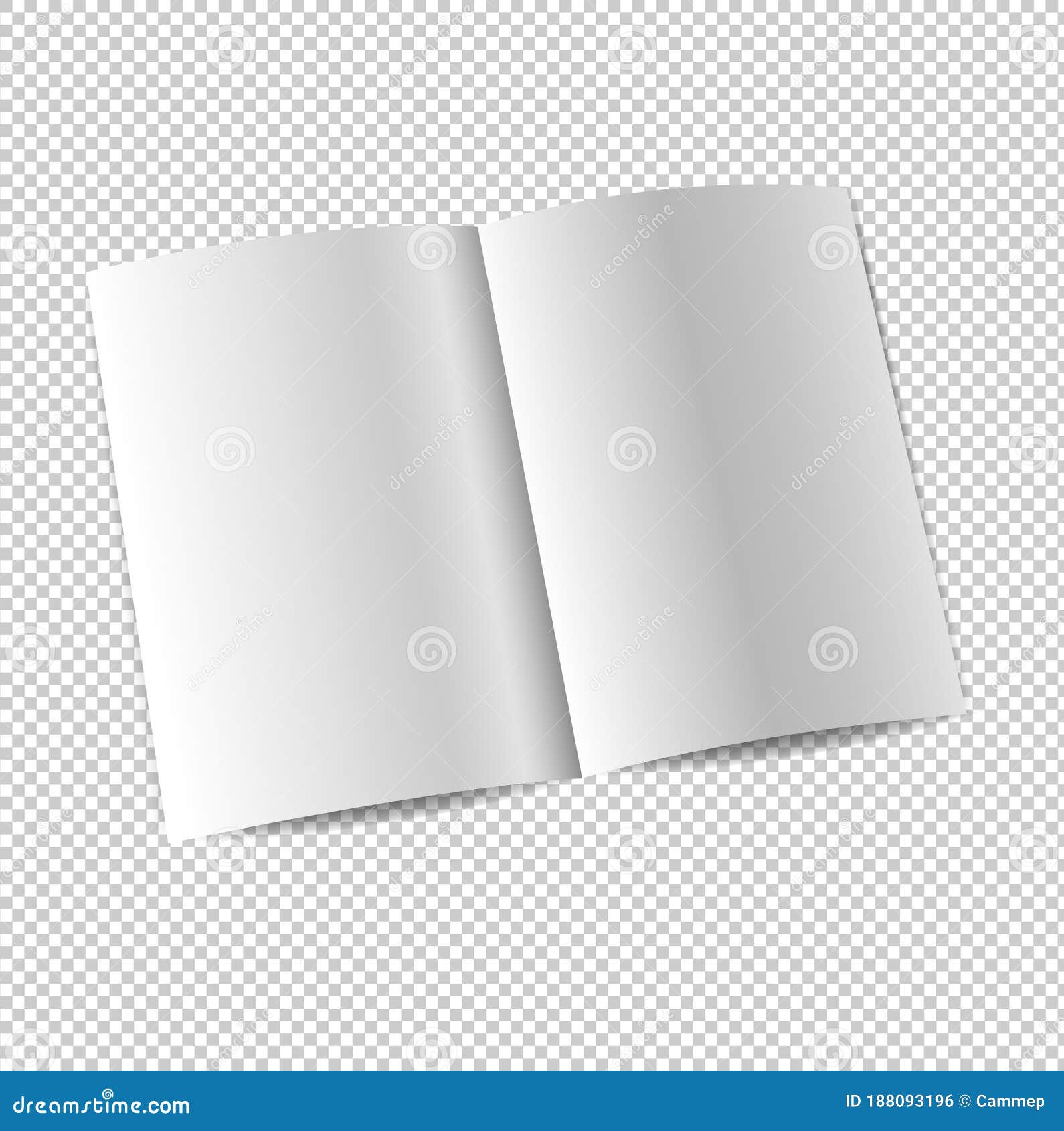 White Booklet Mockup Isolated Transparent Background Cartoon Vector ...