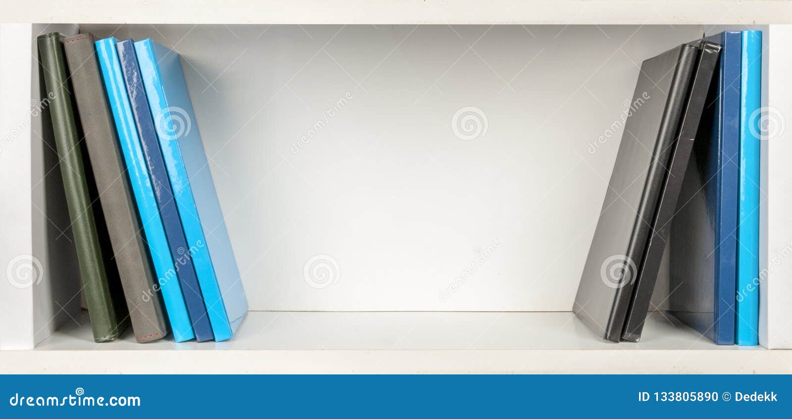 White Bookshelf with Few Books Stock Photo - Image of read, library ...