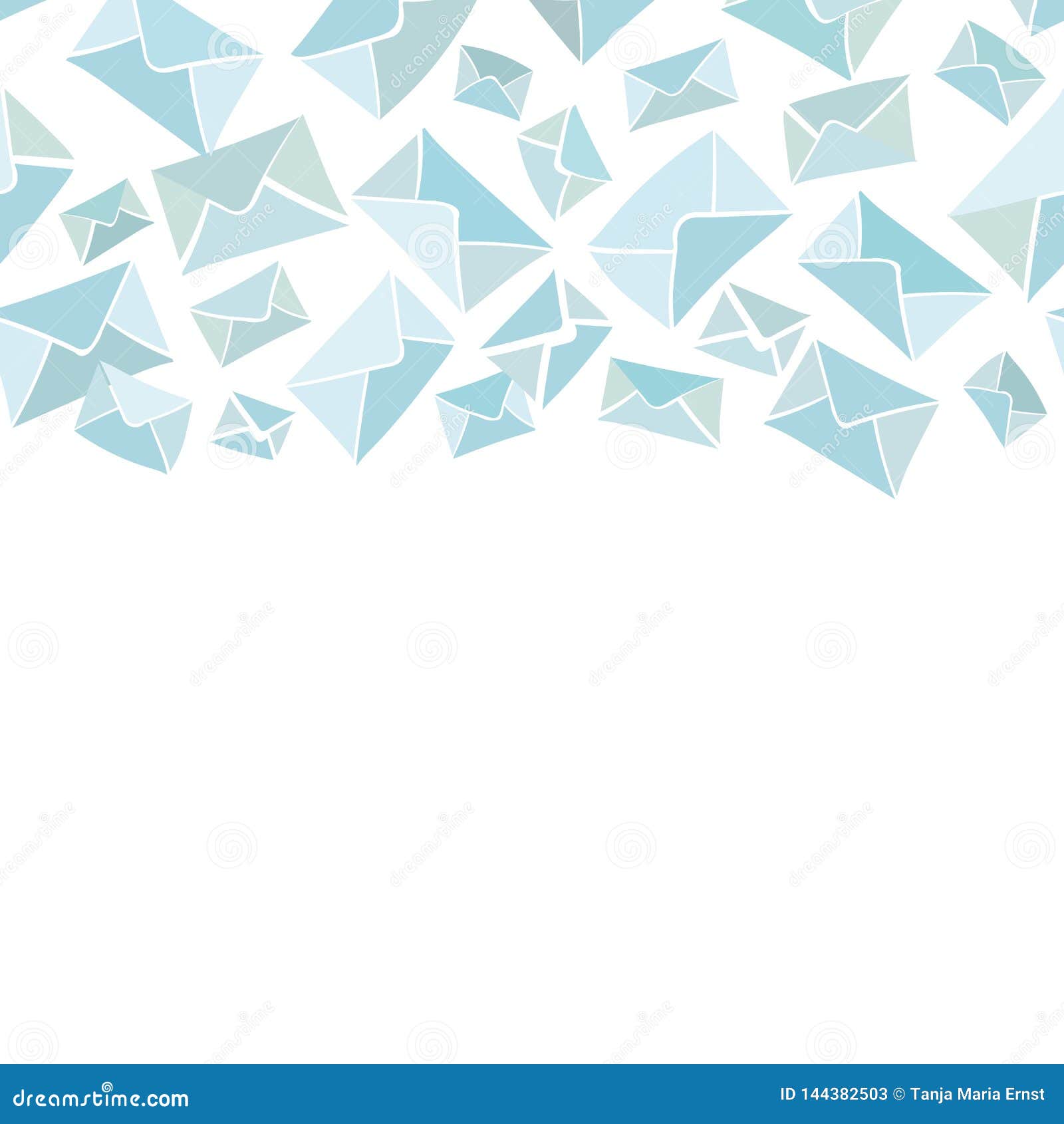 White Border with Blue Envelope. Stock Vector - Illustration of give ...