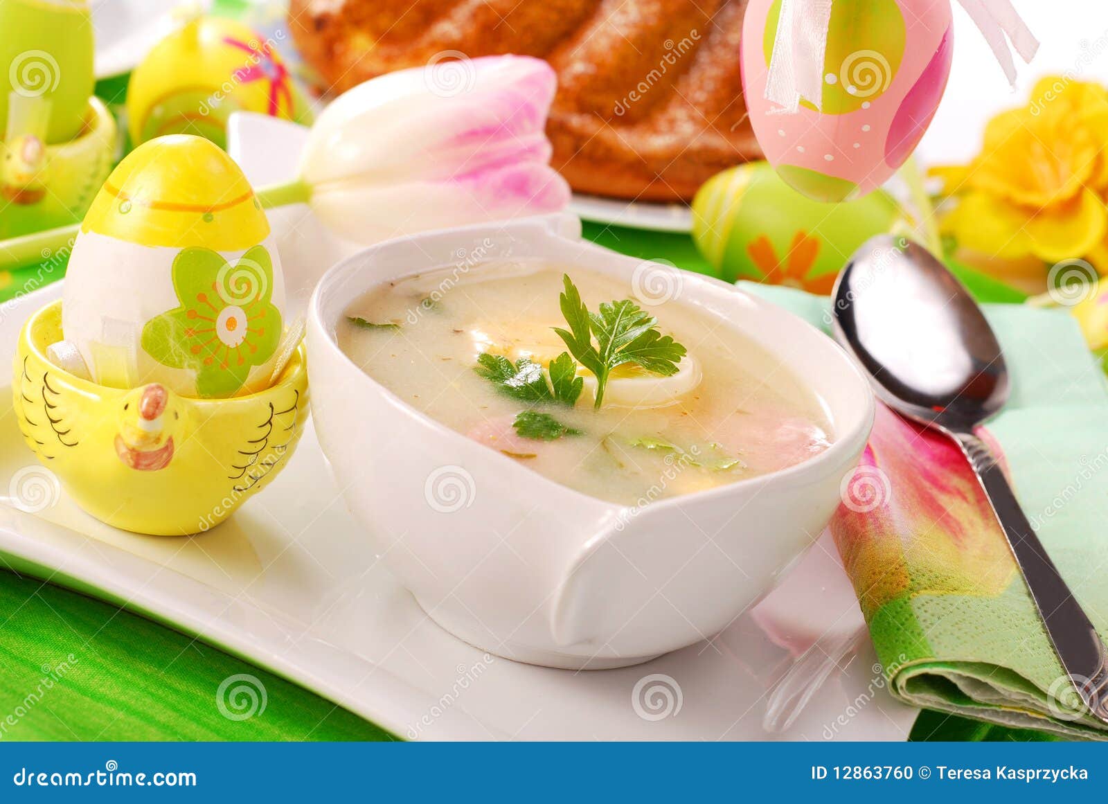 White borscht for easter stock photo. Image of sausage - 12863760