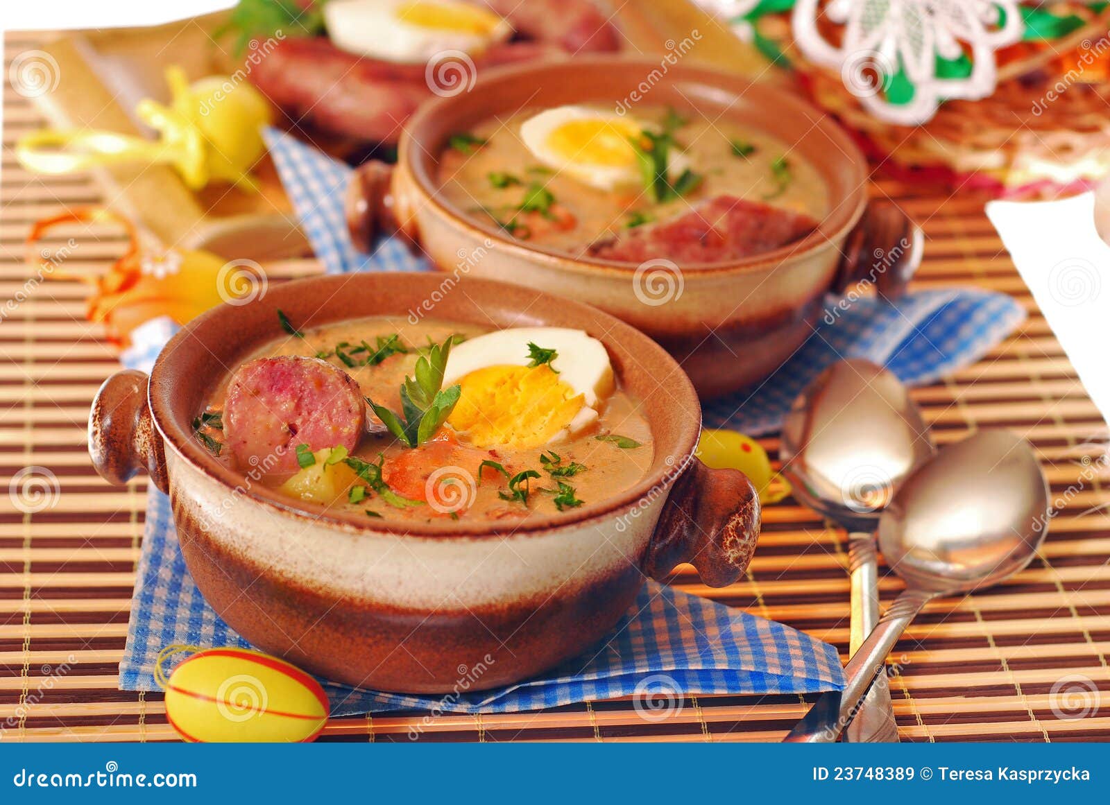White borscht for easter stock image. Image of pottery - 23748389