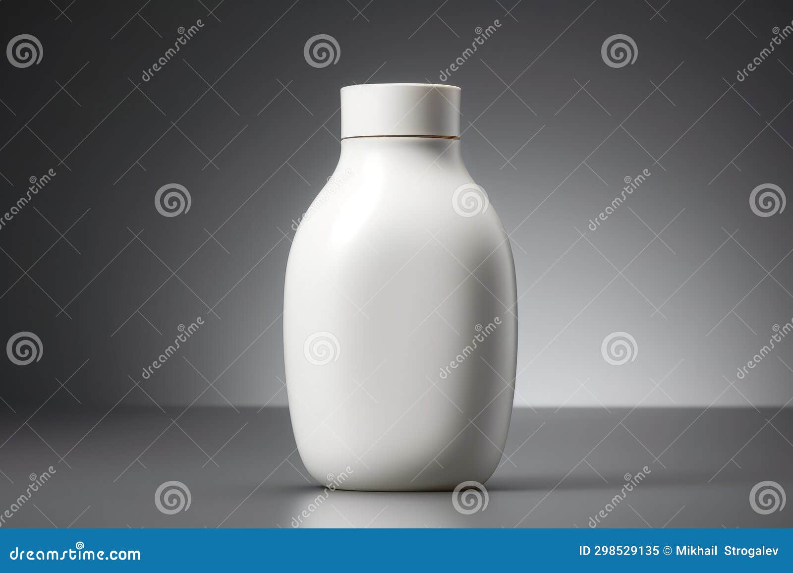 A White Bottle for Cream with Empty Space Stock Illustration ...