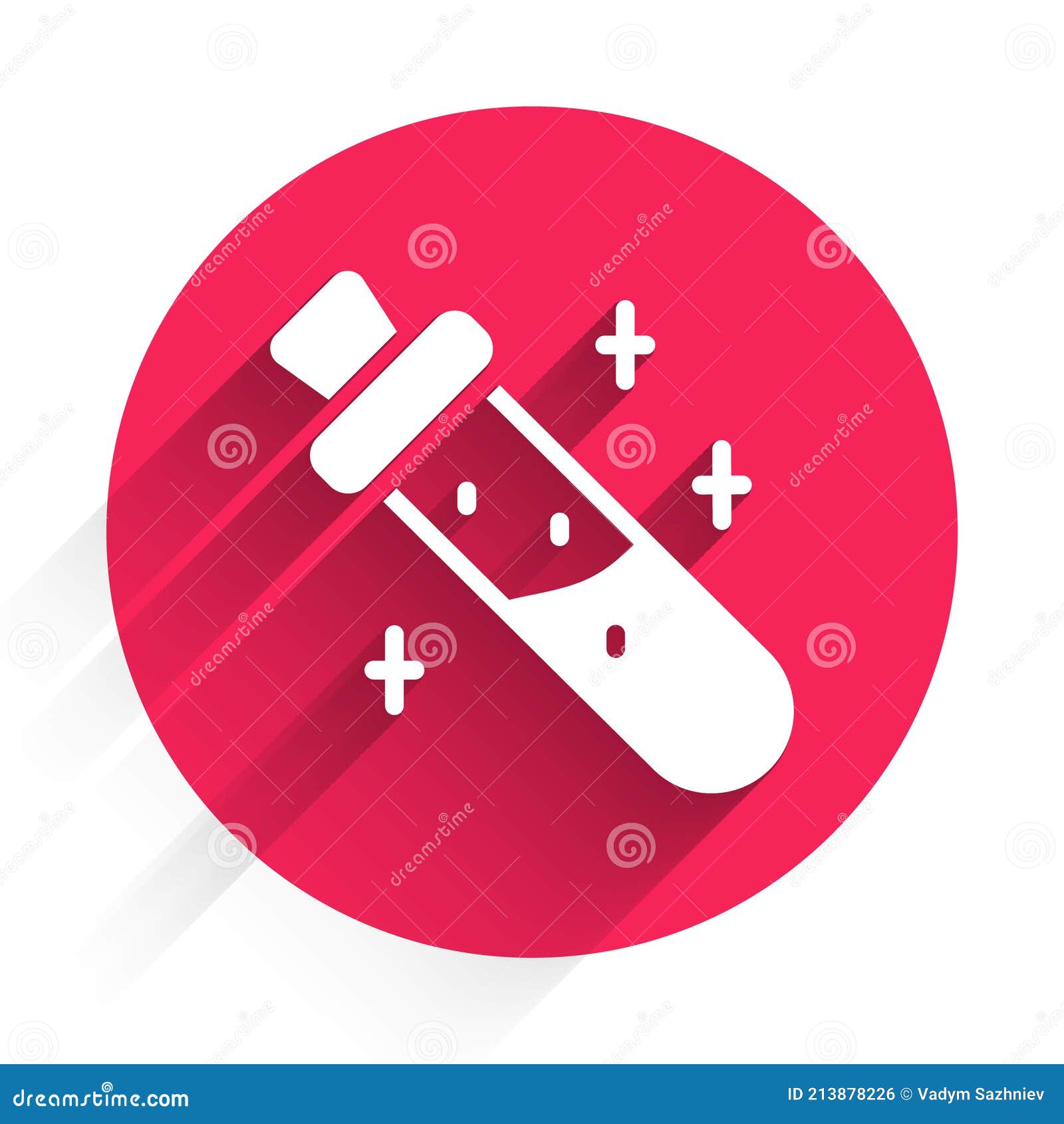 White Bottle with Potion Icon Isolated with Long Shadow. Flask with ...