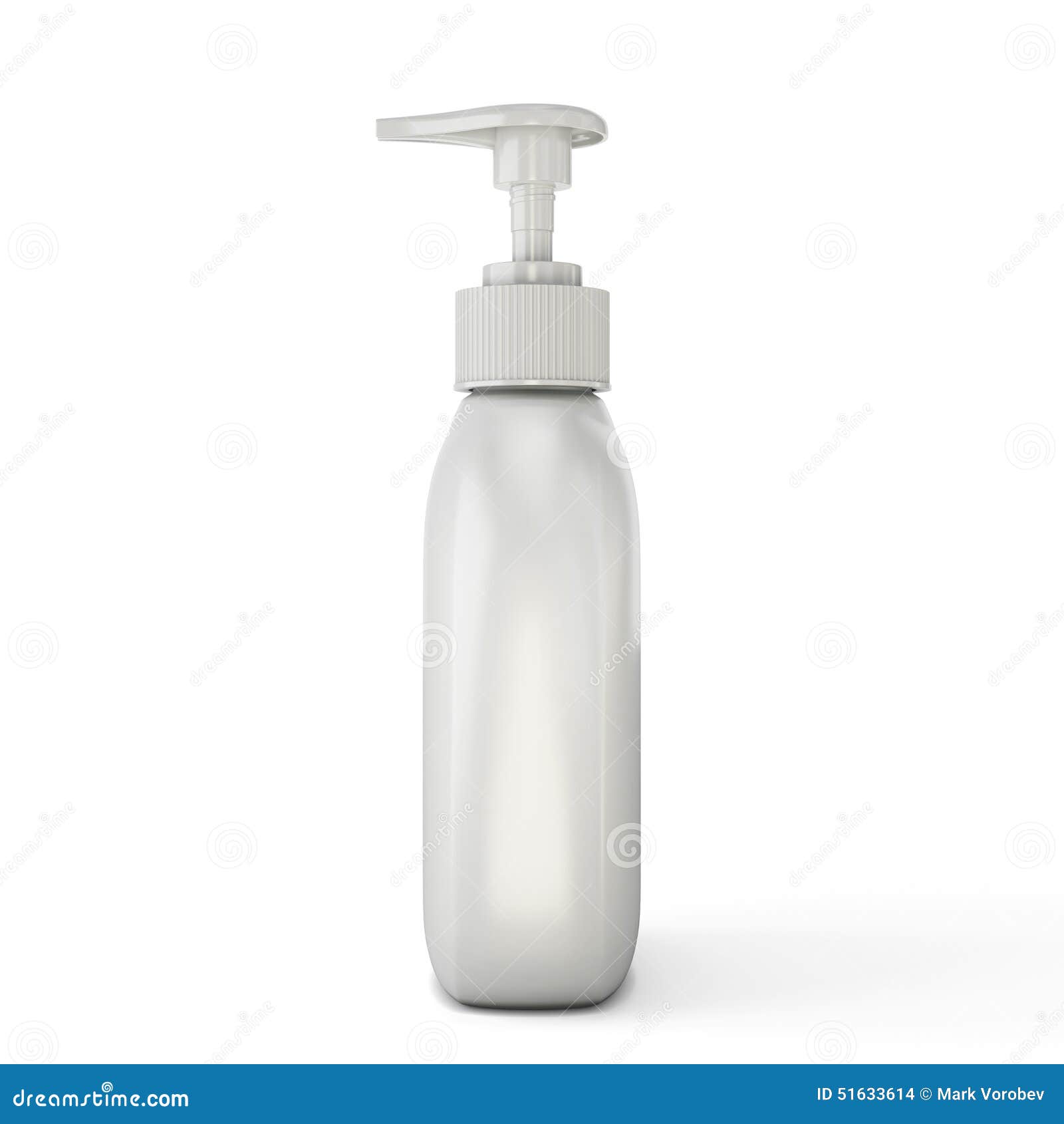 White Bottle for Soap Front View Stock Illustration - Illustration of ...