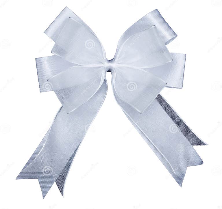 White bow stock photo. Image of color, fabric, decoration - 20810886