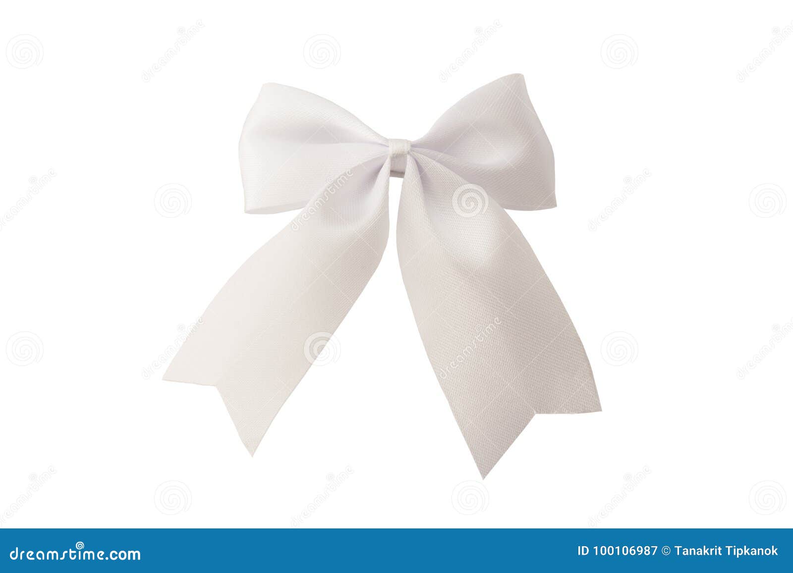 White Bow Isolated White Background. Stock Image - Image of party ...