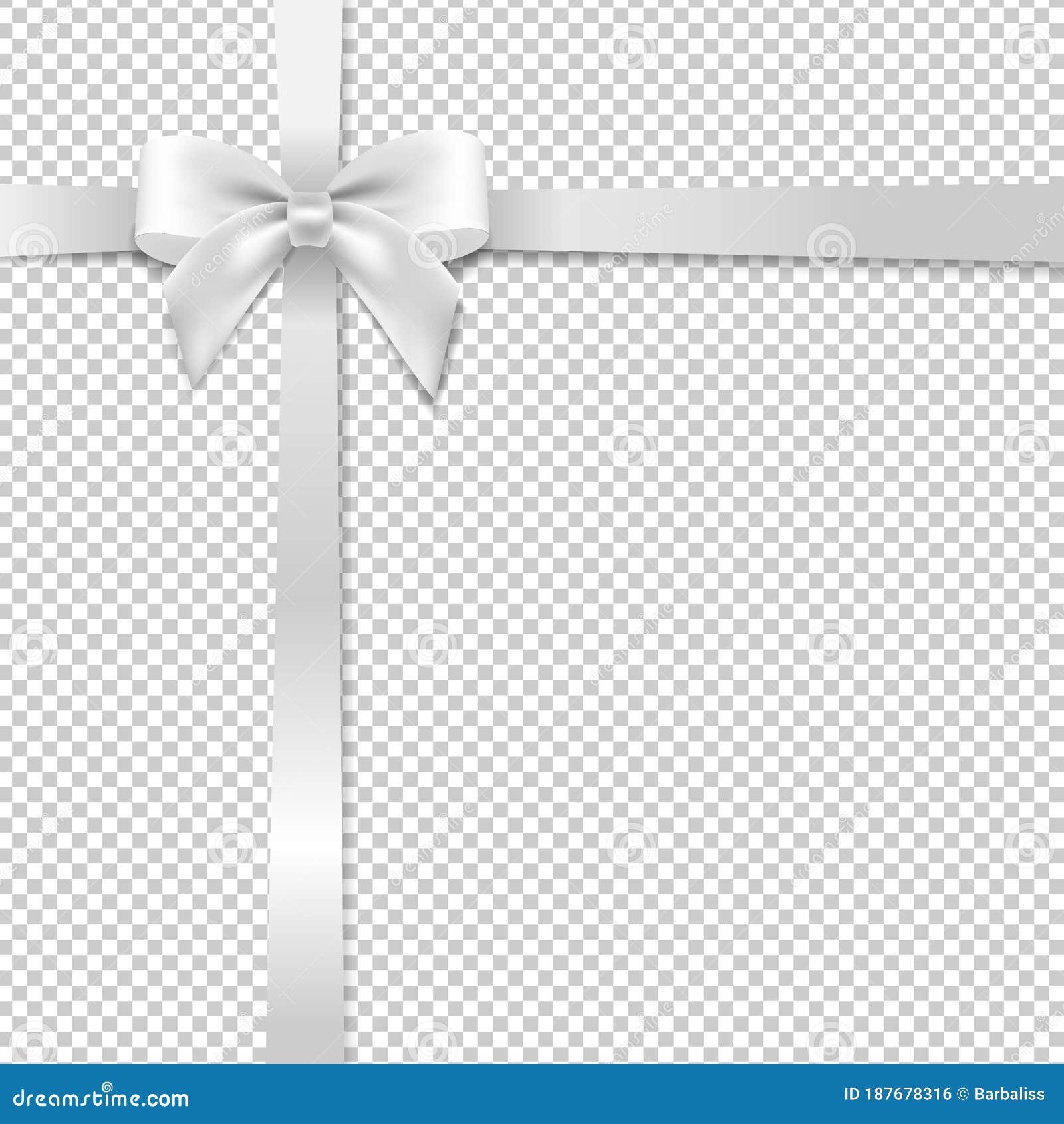 White Bow with Transparent Background Stock Vector - Illustration of ...