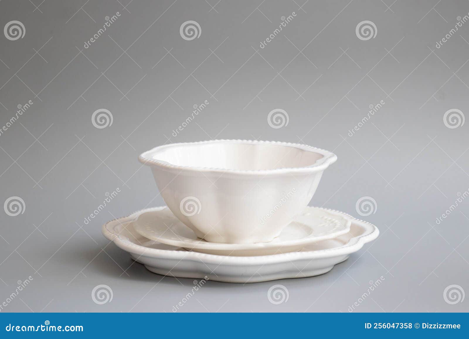 A Modern Classic Tableware Set , White Ceramic Bowl and Plate Stock ...