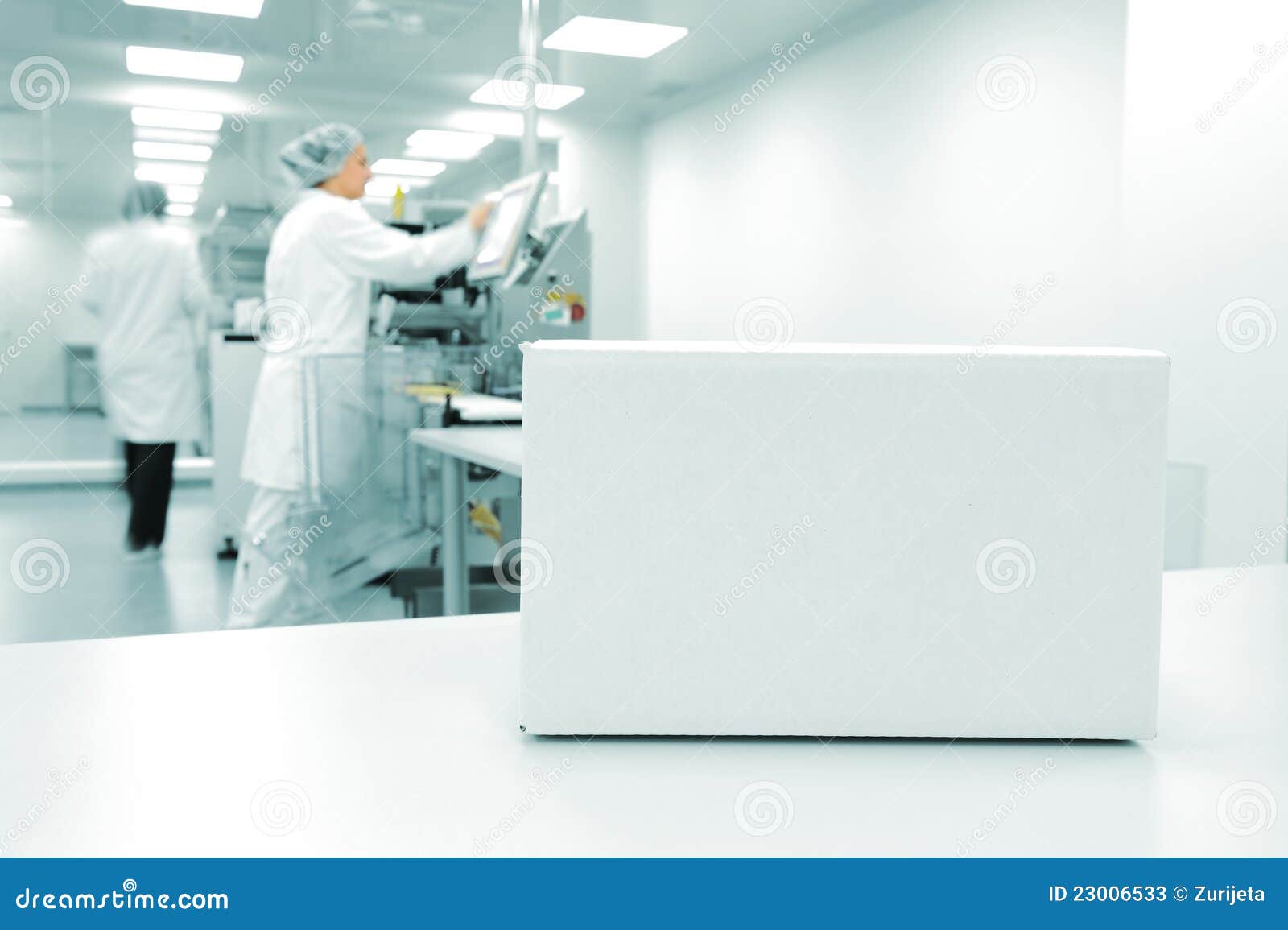 White Box at Automated Production Line Stock Image - Image of pack ...
