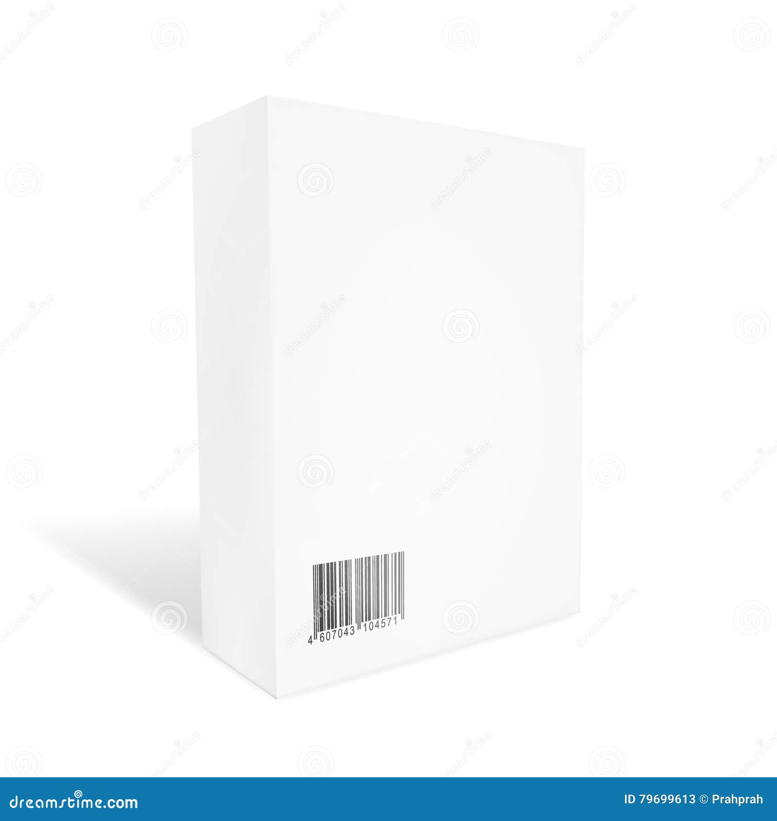 White Box with Barcode Ready for Your Design Stock Illustration ...