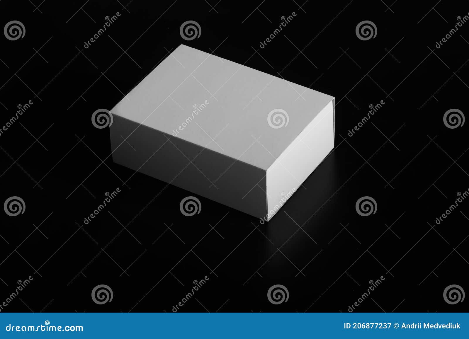 White Box on a Black Background. Carton Moving Box Stock Image - Image ...