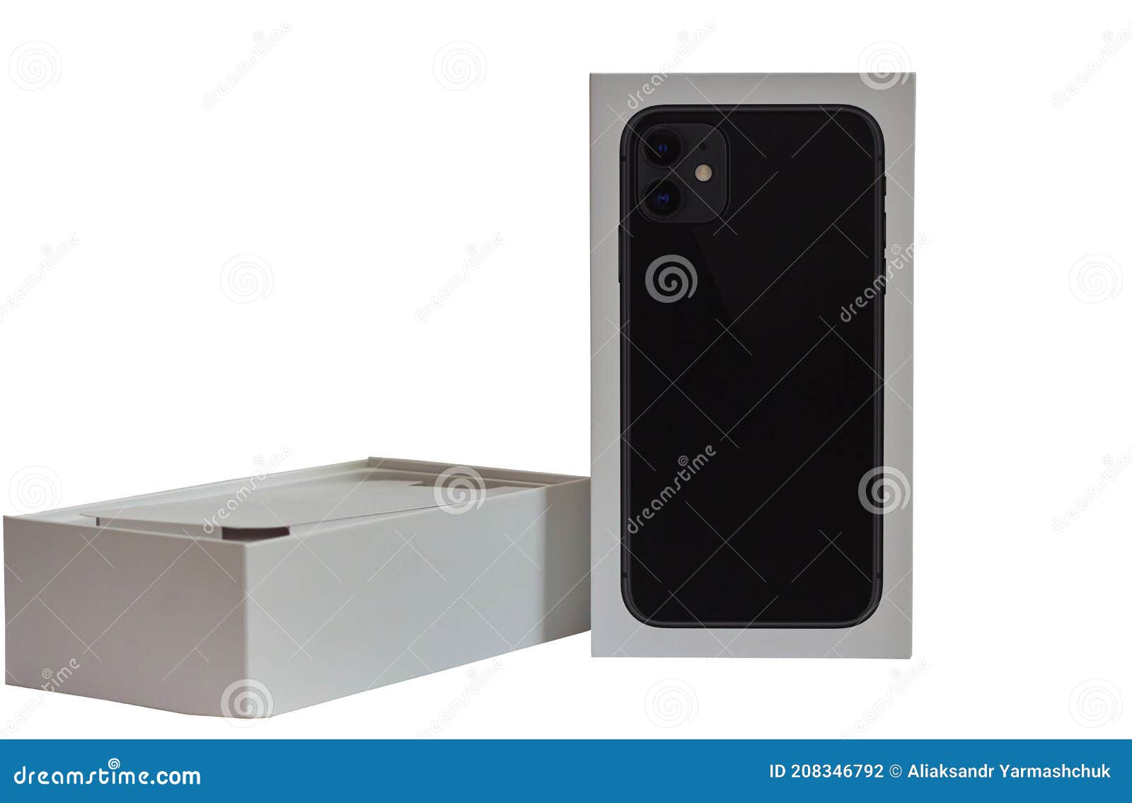 White Box from a Black Phone Stock Photo - Image of mobility, gadget ...