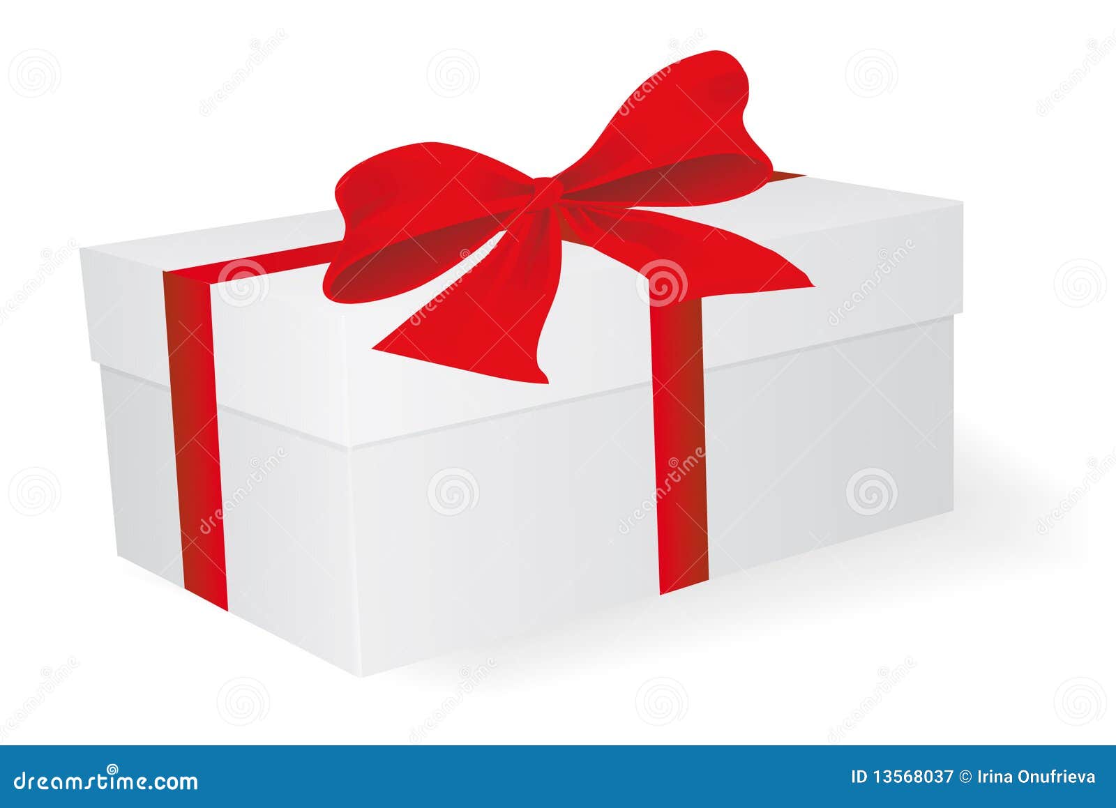 White box with bow stock vector. Illustration of sale - 13568037