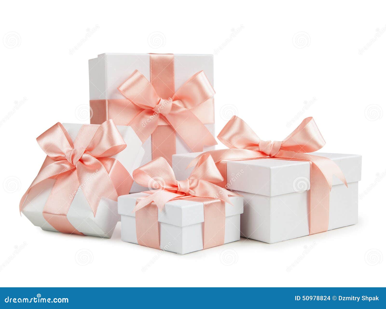 White box, bow and ribbon stock photo. Image of shaped - 50978824