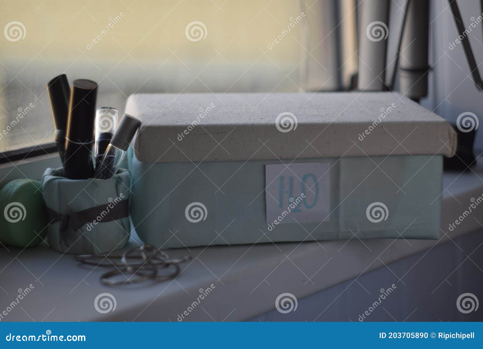 White Box Covered with Fabric. Handwork Stock Photo - Image of stands ...