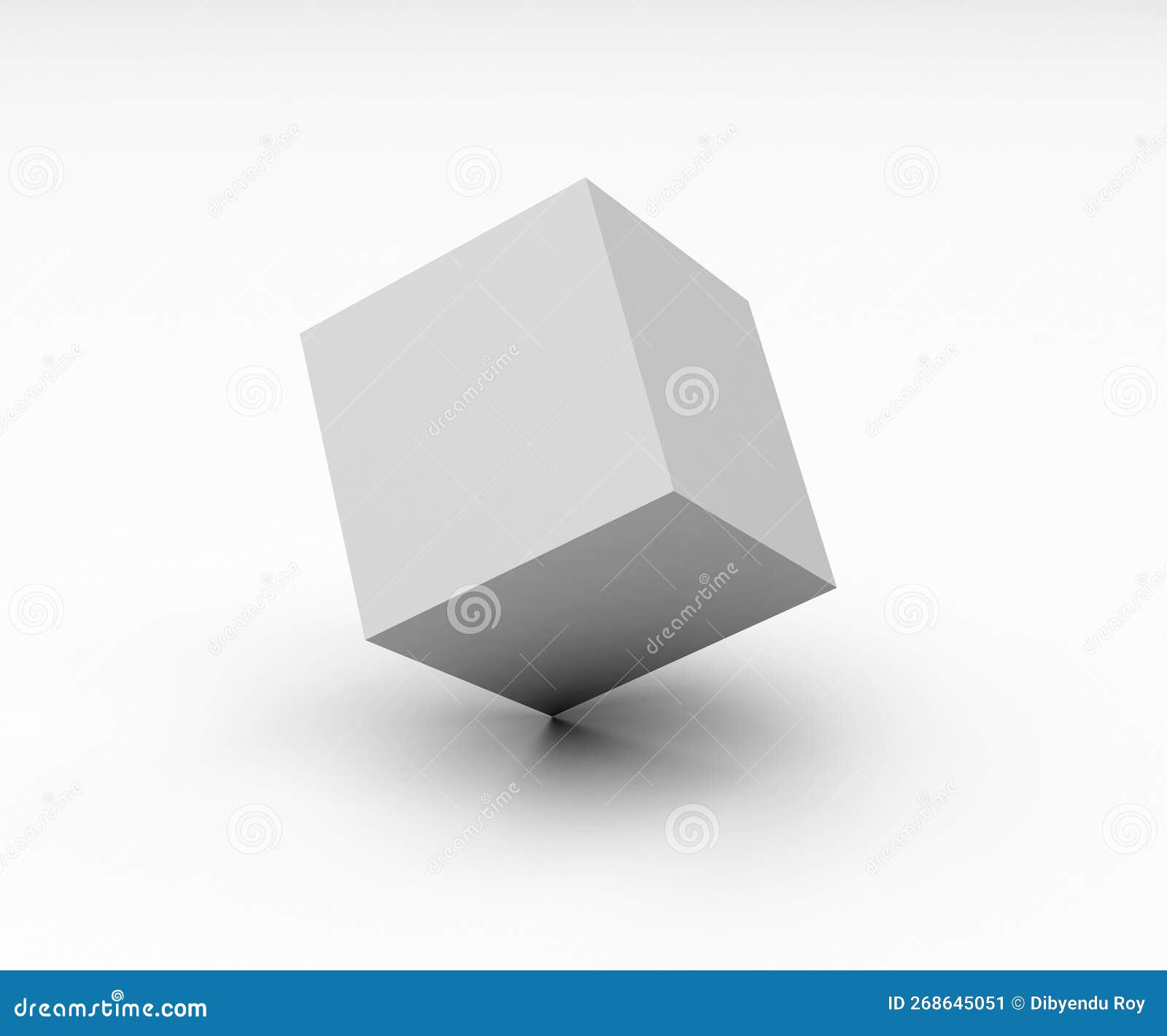 White Box 3d Render Illustration Stock Illustration - Illustration of ...