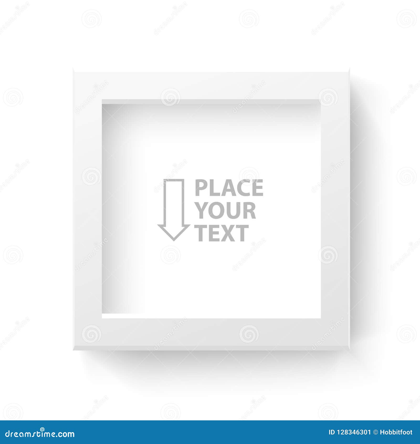 White Box Frame for Logo or Text. Stock Vector - Illustration of card ...