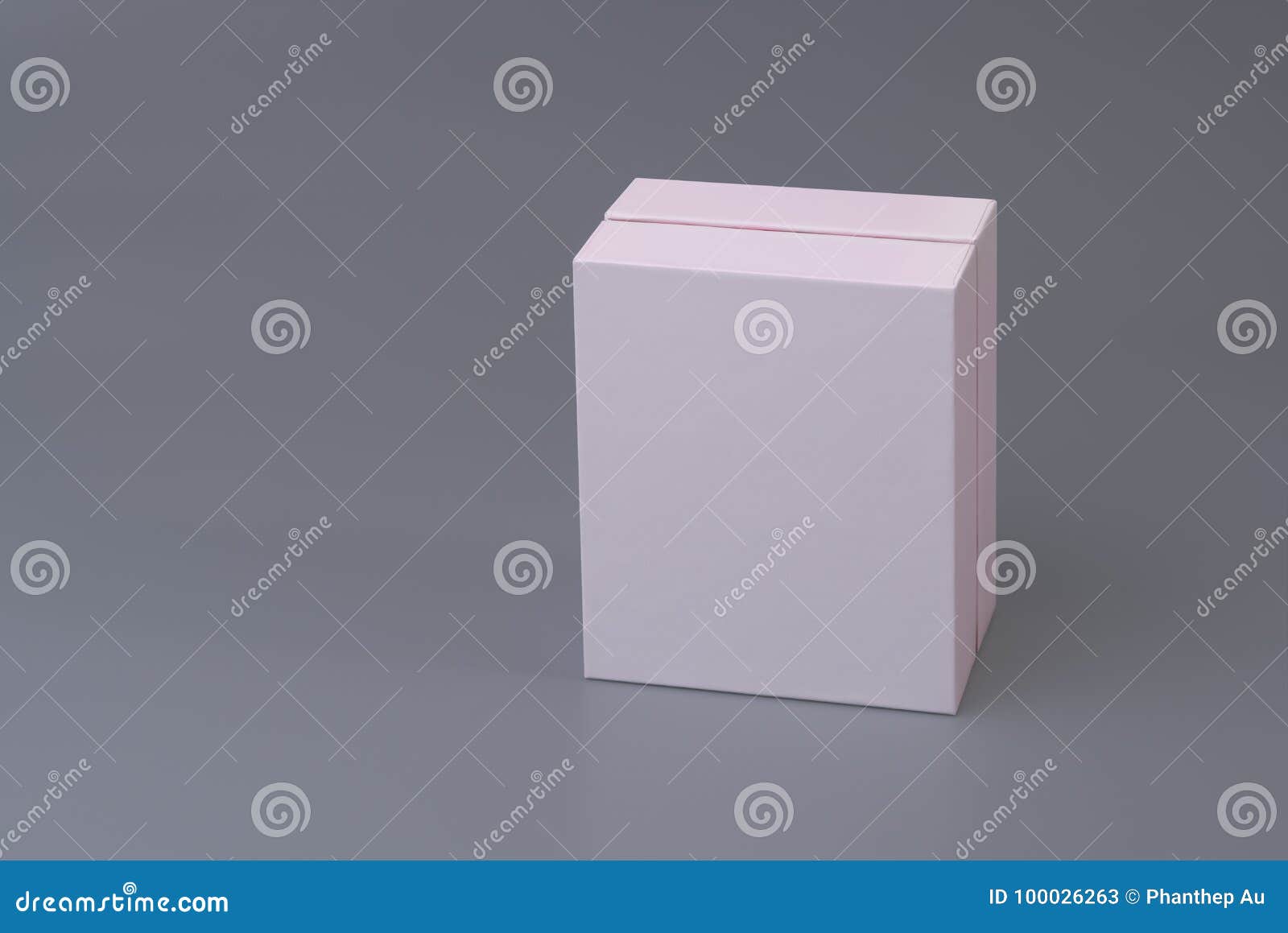 White Box on Gray Background Stock Image - Image of design, paper ...