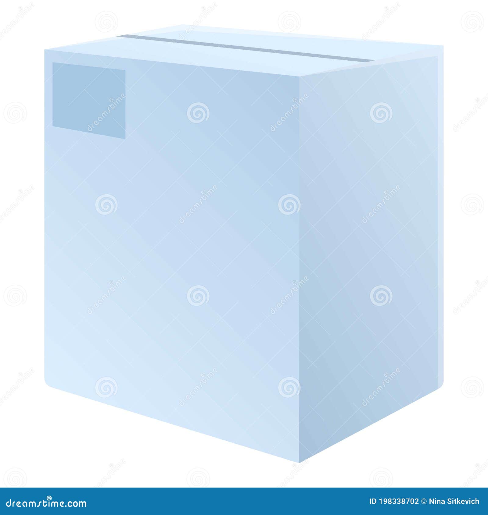 White Box Icon, Cartoon Style Stock Vector - Illustration of gray ...