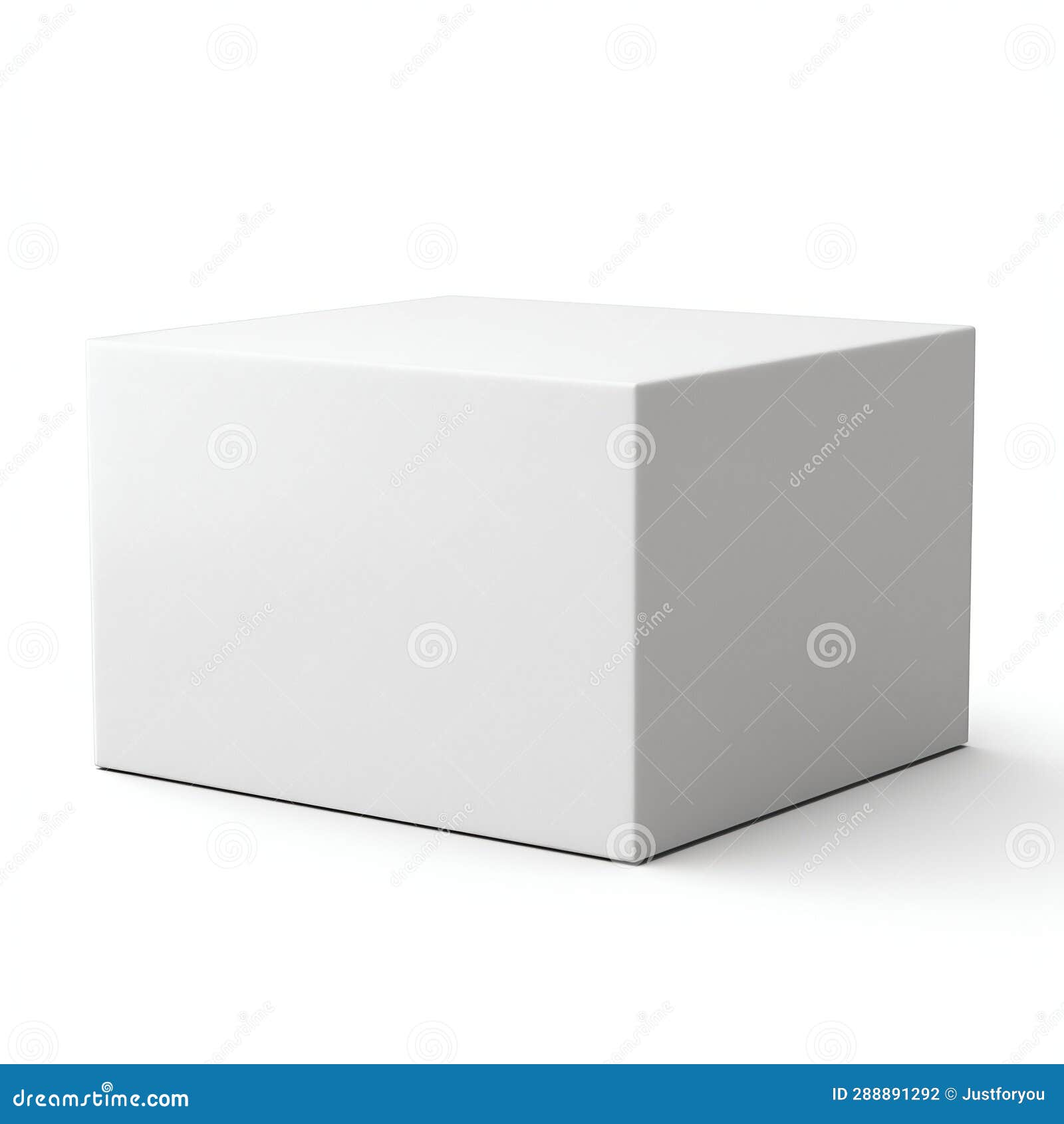 White Box Isolated on a White Background. Generative Ai Stock ...