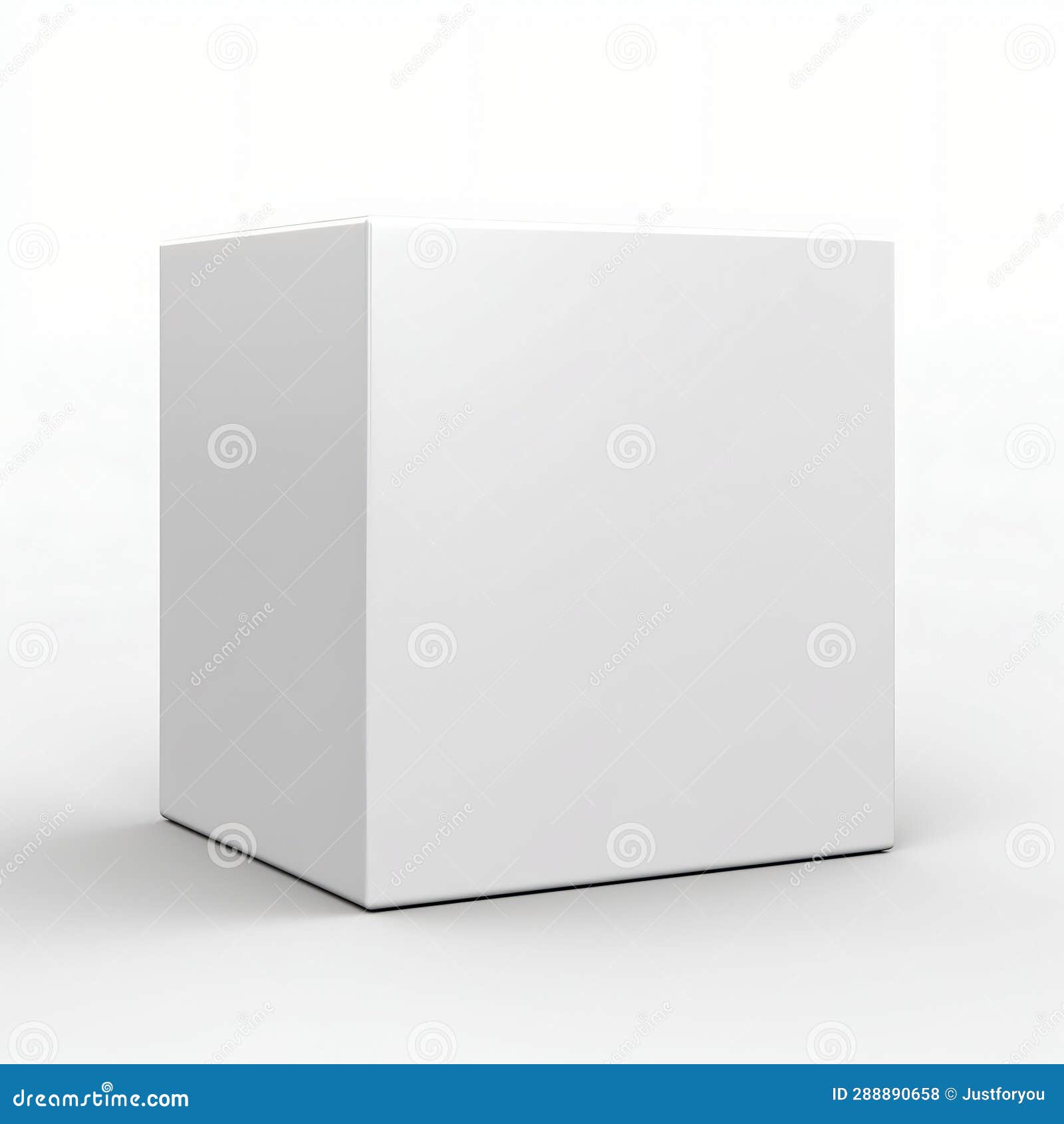White Box Isolated on a White Background. Generative Ai Stock ...