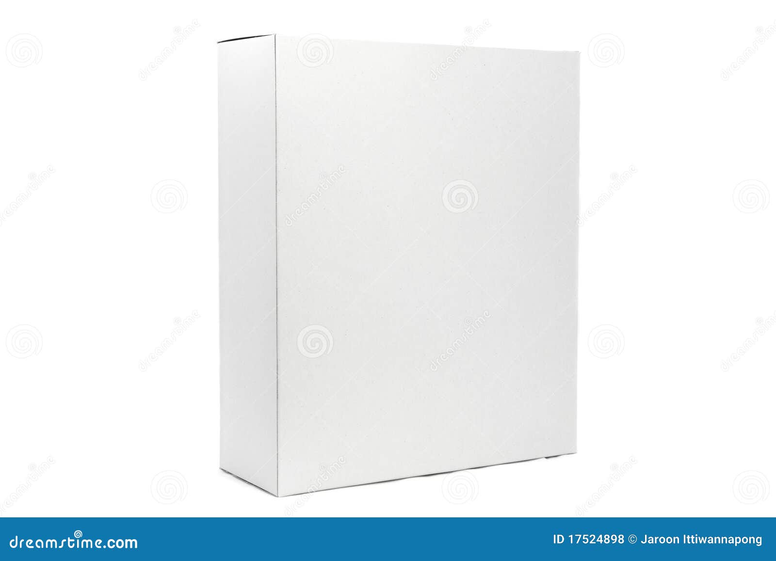 White Box Isolated on a White Background Stock Photo - Image of close ...