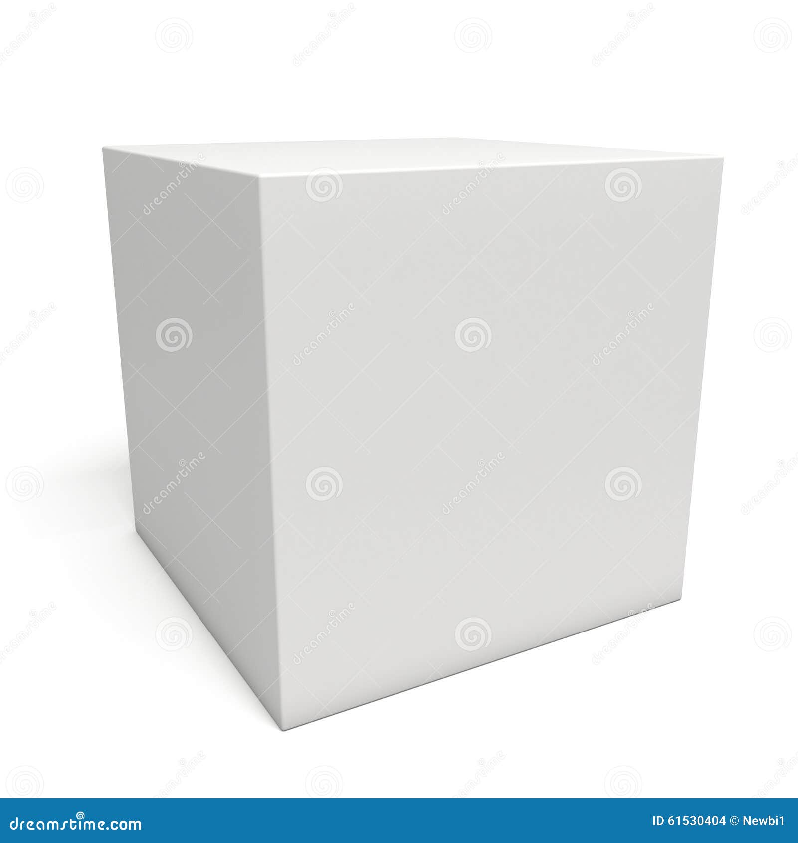 White Box Isolated on White Background Stock Illustration ...