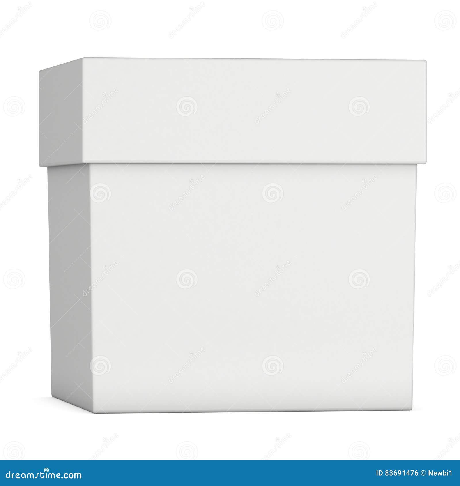 White Box Isolated on White Background Stock Illustration ...