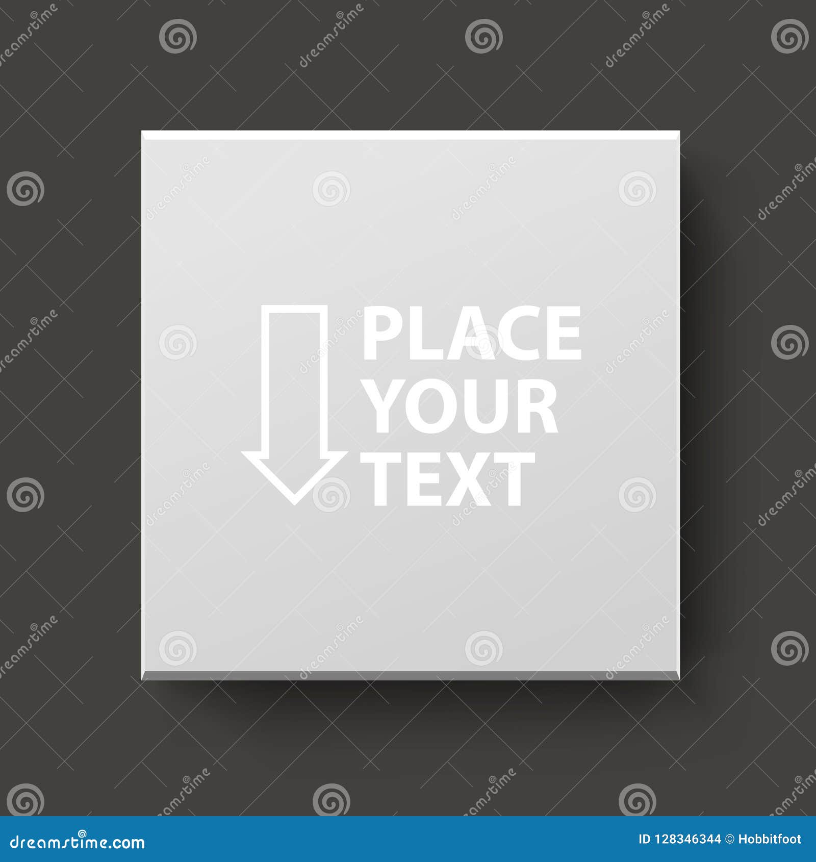 White Box for Logo or Text. Stock Vector - Illustration of poster ...