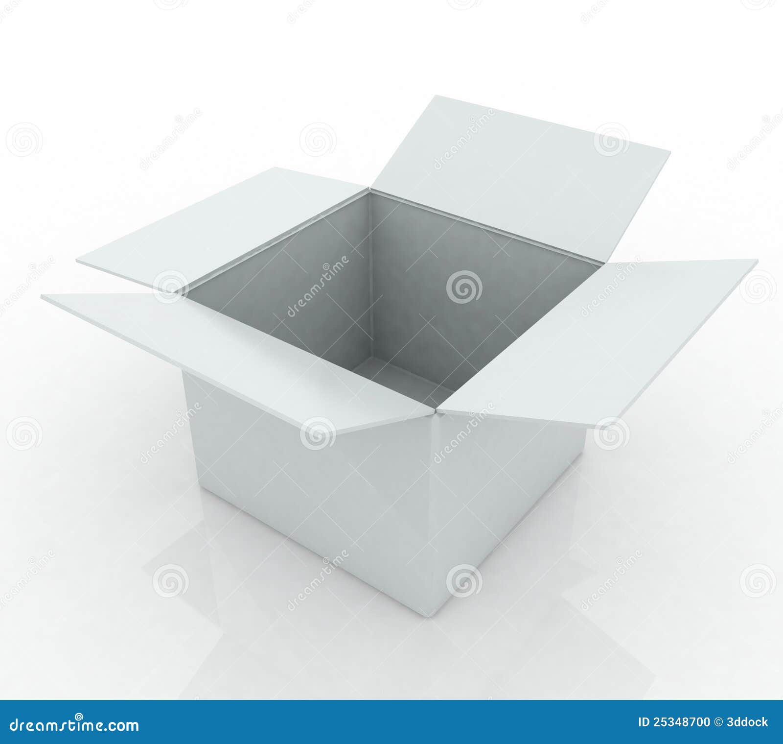White box opened stock illustration. Illustration of corrugated - 25348700