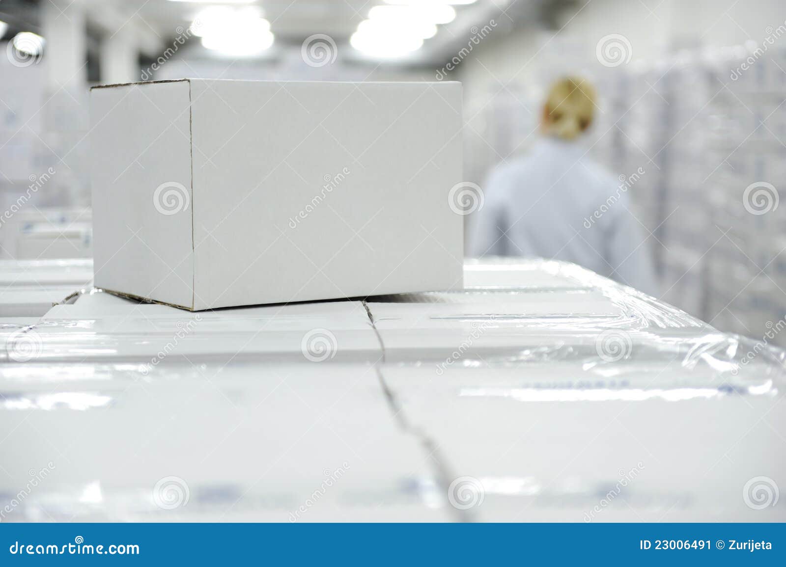 White Box Package at Warehouse Stock Image - Image of depot, objects ...