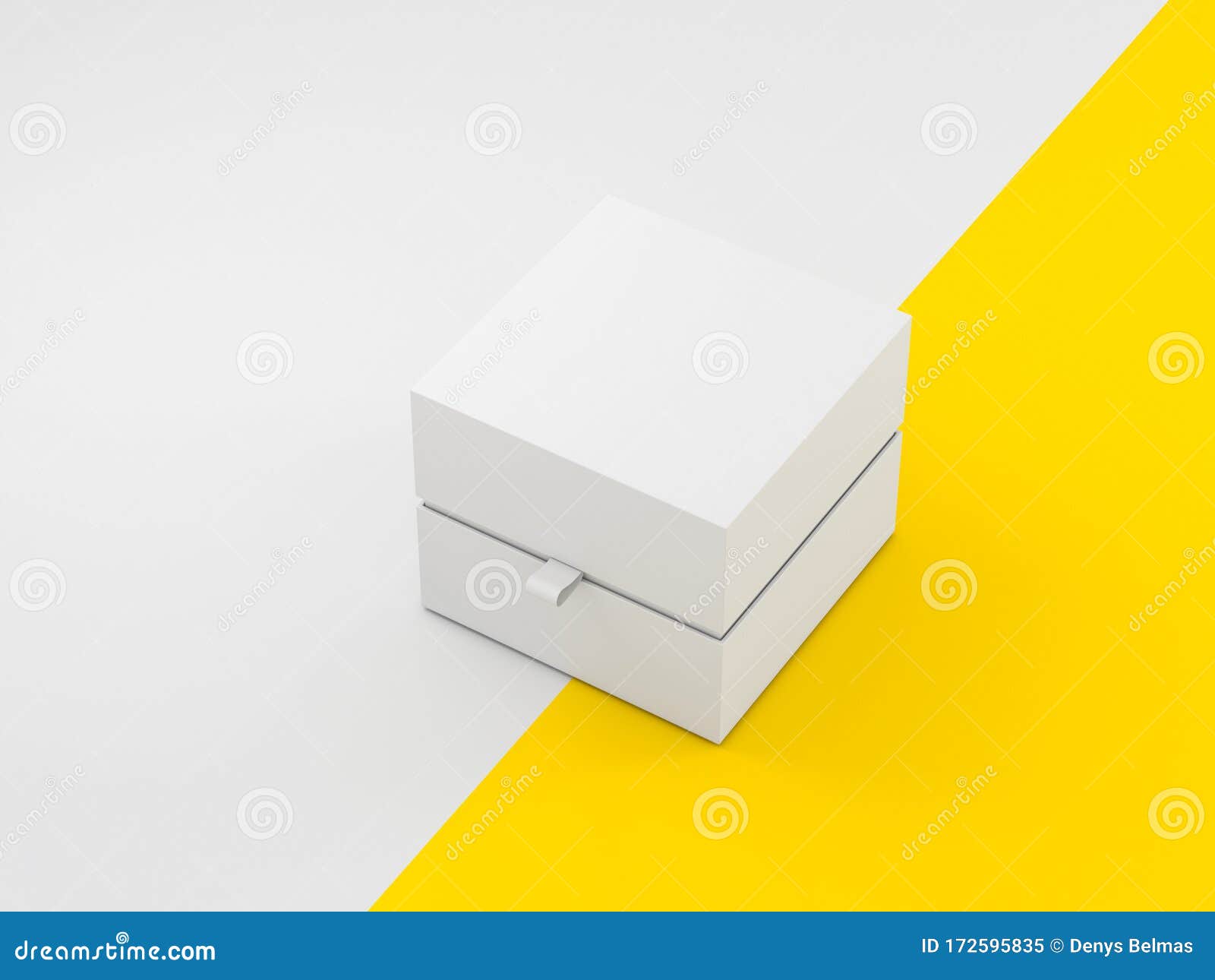 White Box Packaging Mockup on Abstract Background Stock Illustration ...