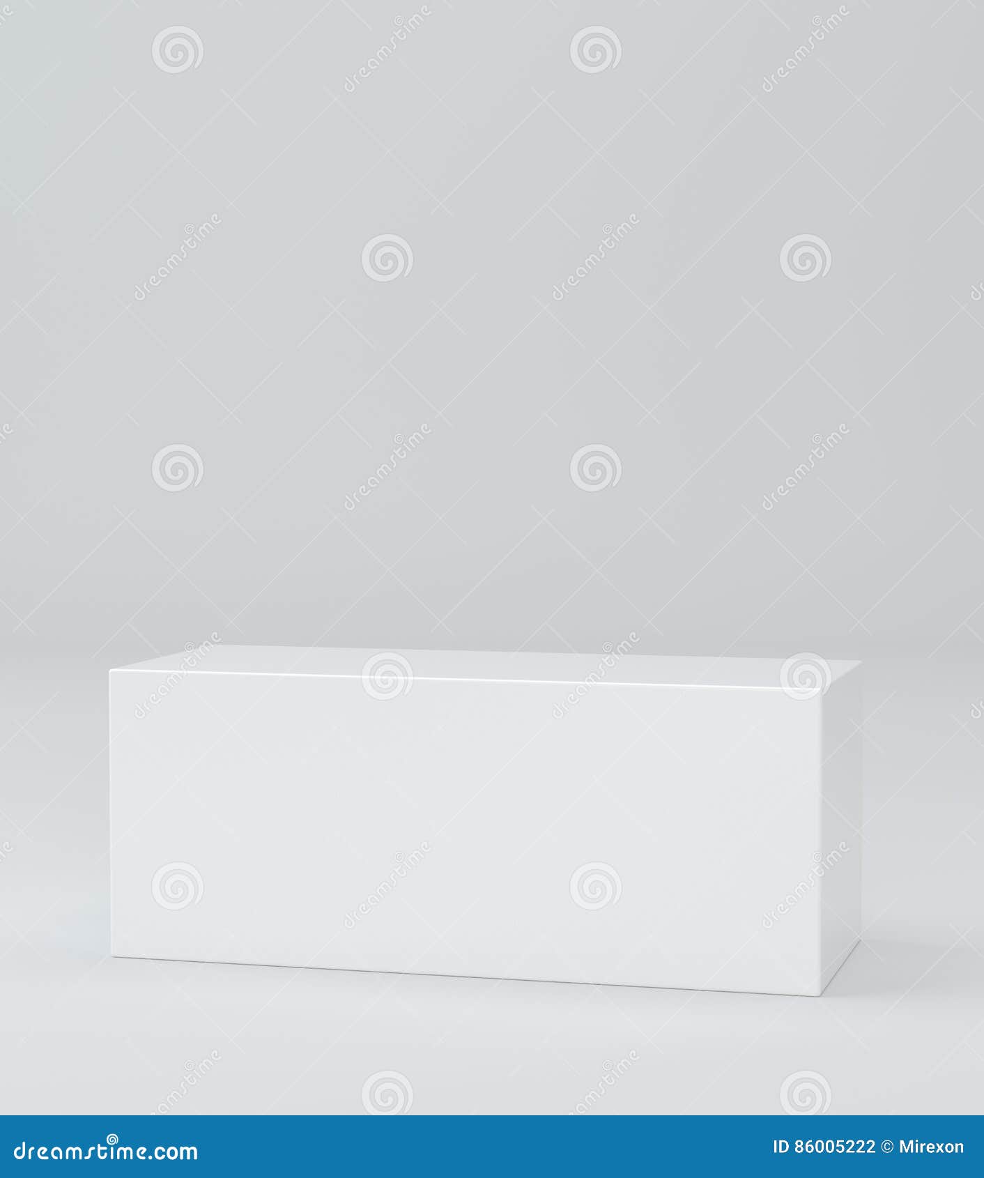 White Box. Pedestal. Stand. 3D Rendering Stock Illustration ...
